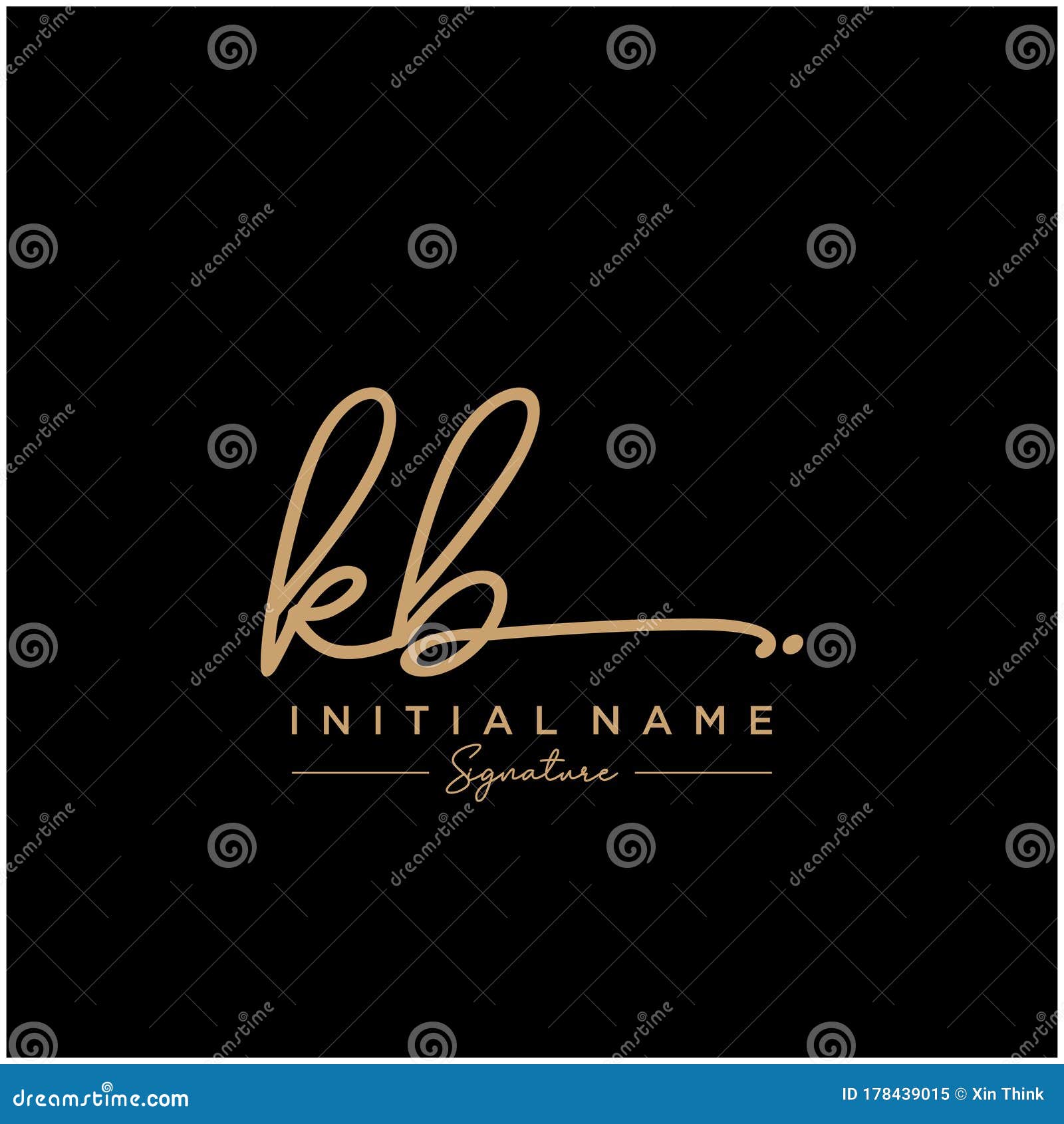 Letter KB Signature Logo Template Vector Stock Vector - Illustration of ...