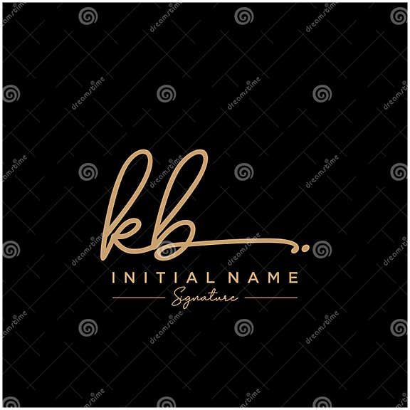 Letter KB Signature Logo Template Vector Stock Vector - Illustration of ...