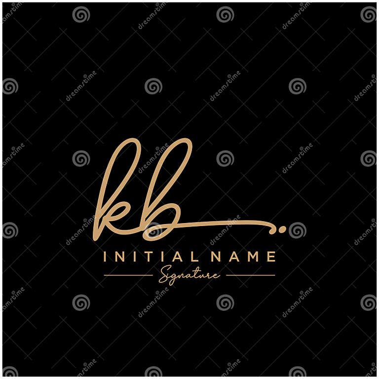 Letter KB Signature Logo Template Vector Stock Vector - Illustration of ...