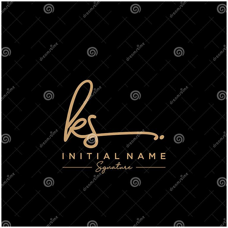 Letter KS Signature Logo Template Vector Stock Vector - Illustration of ...