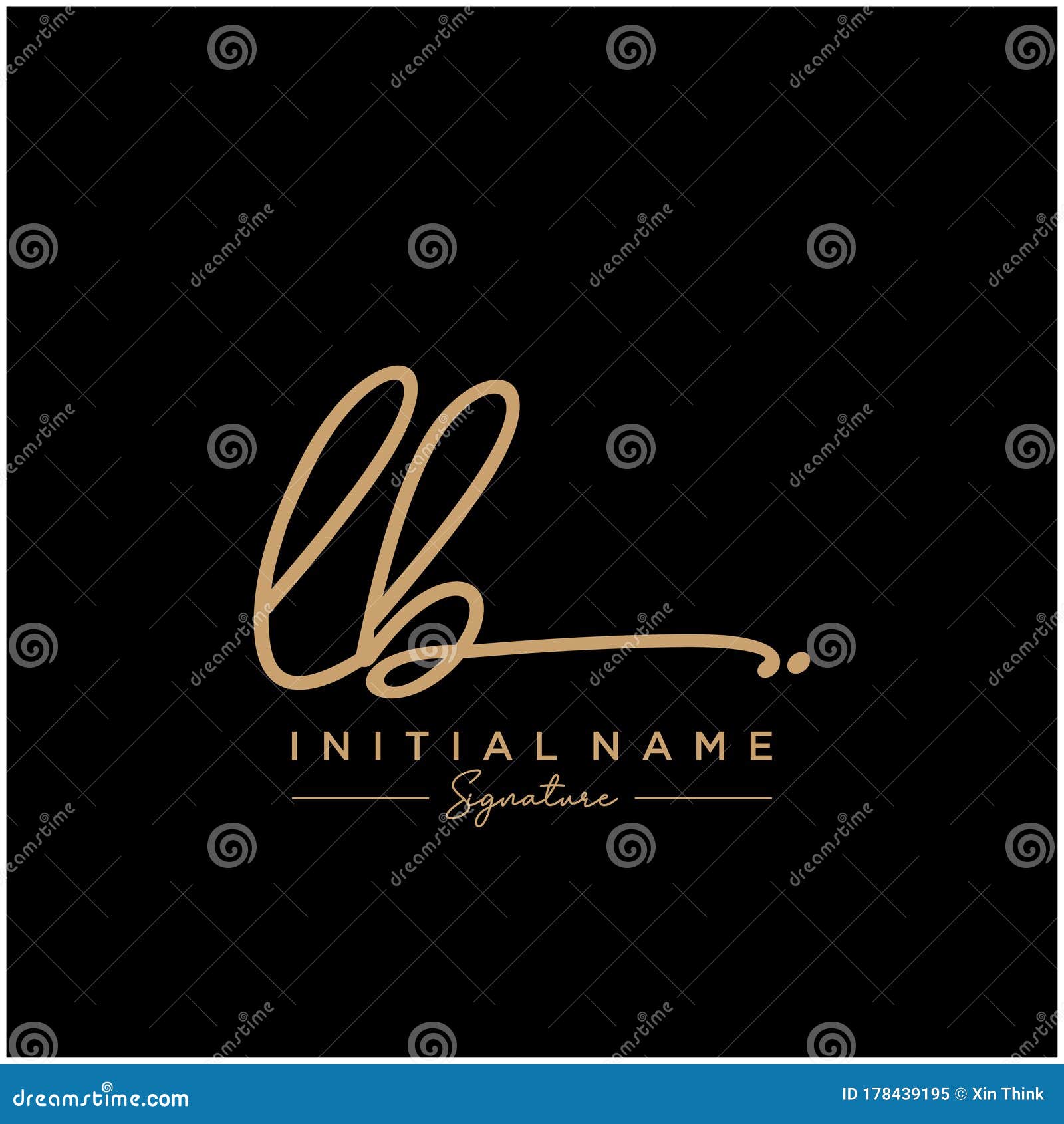 Letter LB Signature Logo Template Vector Stock Vector - Illustration of ...