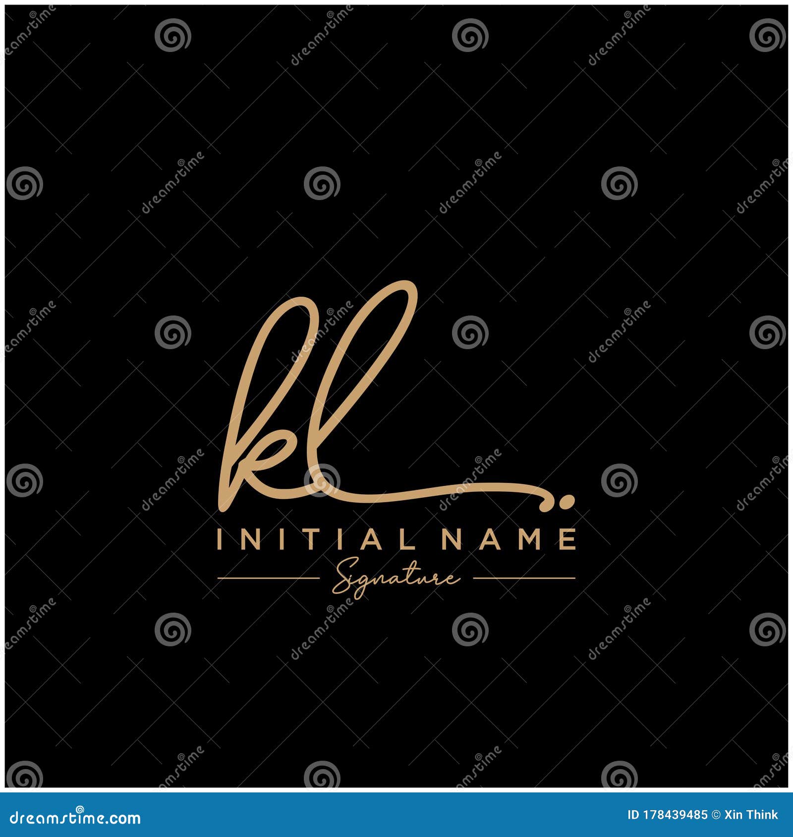 Letter KL Signature Logo Template Vector Stock Vector - Illustration of ...