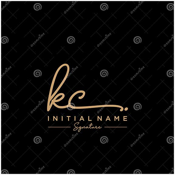 Letter KC Signature Logo Template Vector Stock Vector - Illustration of ...