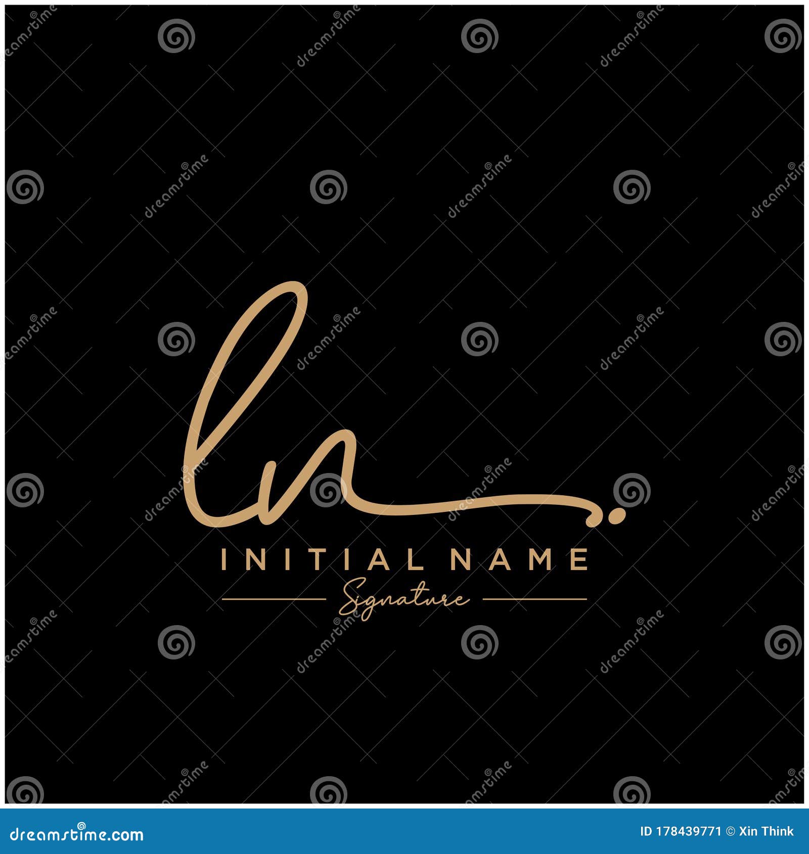 Letter LN Signature Logo Template Vector Stock Vector - Illustration of ...