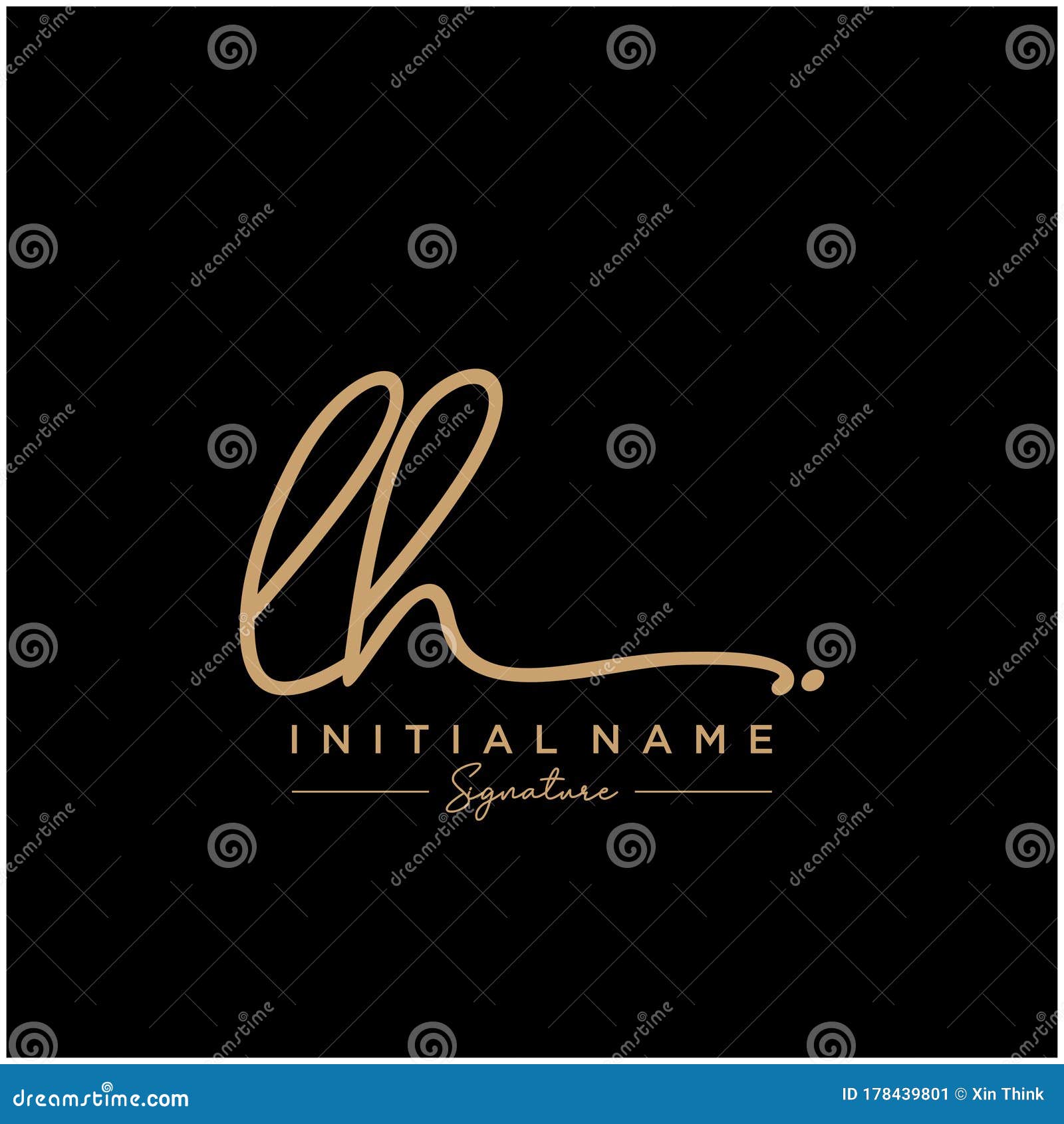 Letter LH Signature Logo Template Vector Stock Vector - Illustration of ...