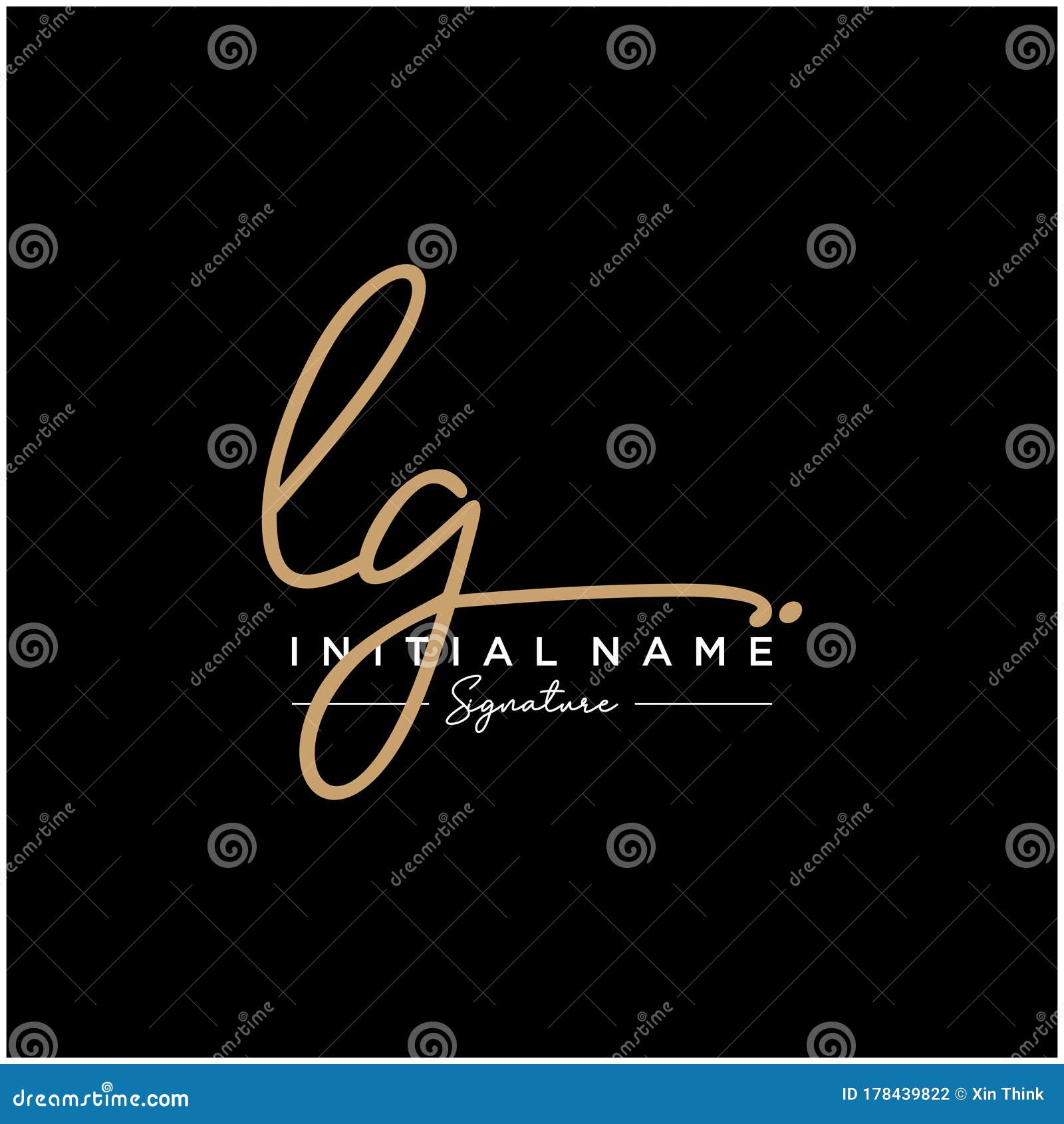 Letter LG Signature Logo Template Vector Stock Vector - Illustration of ...