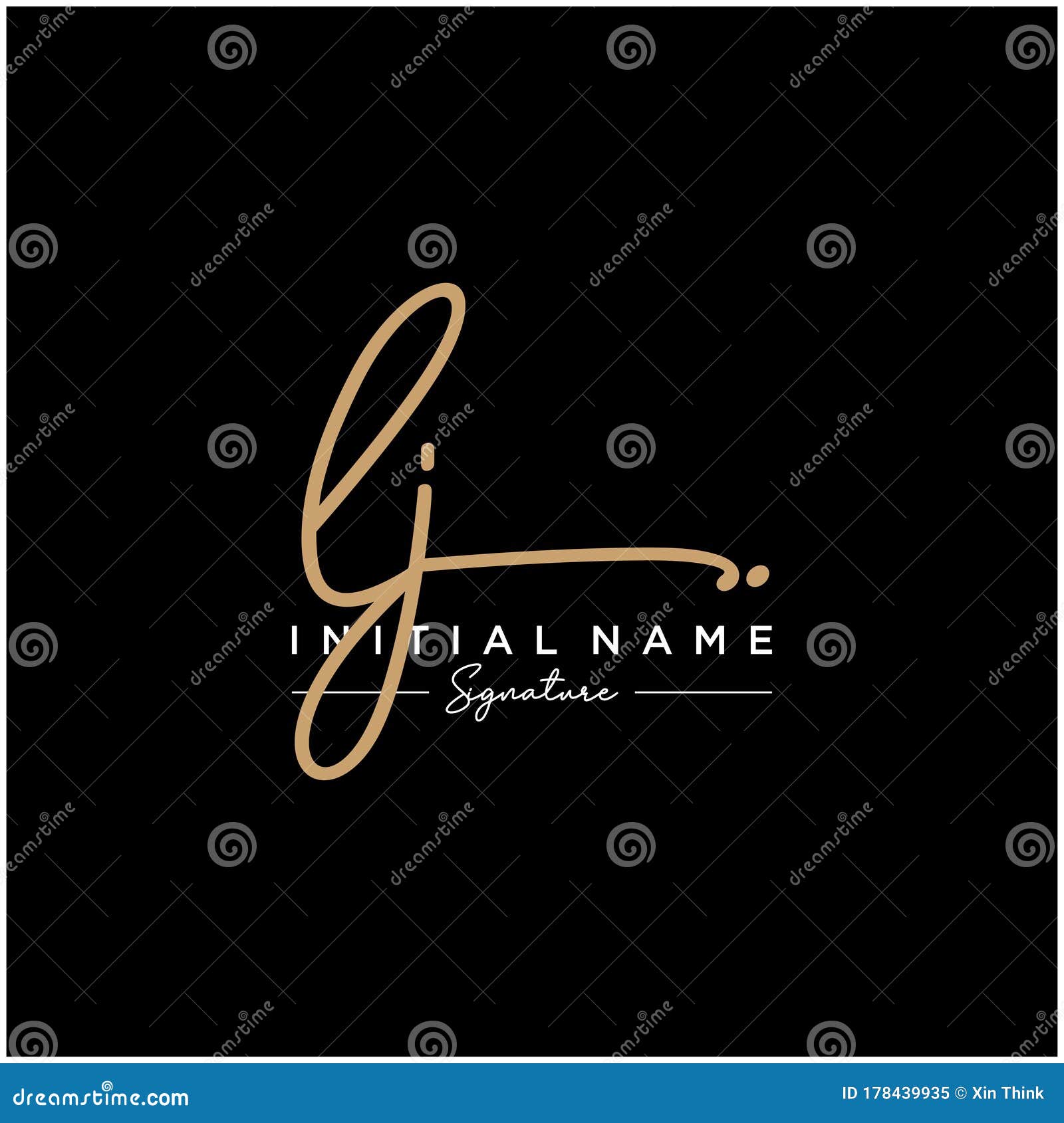 Letter LJ Signature Logo Template Vector Stock Vector - Illustration of ...