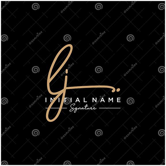 Letter LJ Signature Logo Template Vector Stock Vector - Illustration of ...