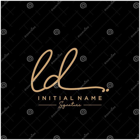 Letter LD Signature Logo Template Vector Stock Vector - Illustration of ...
