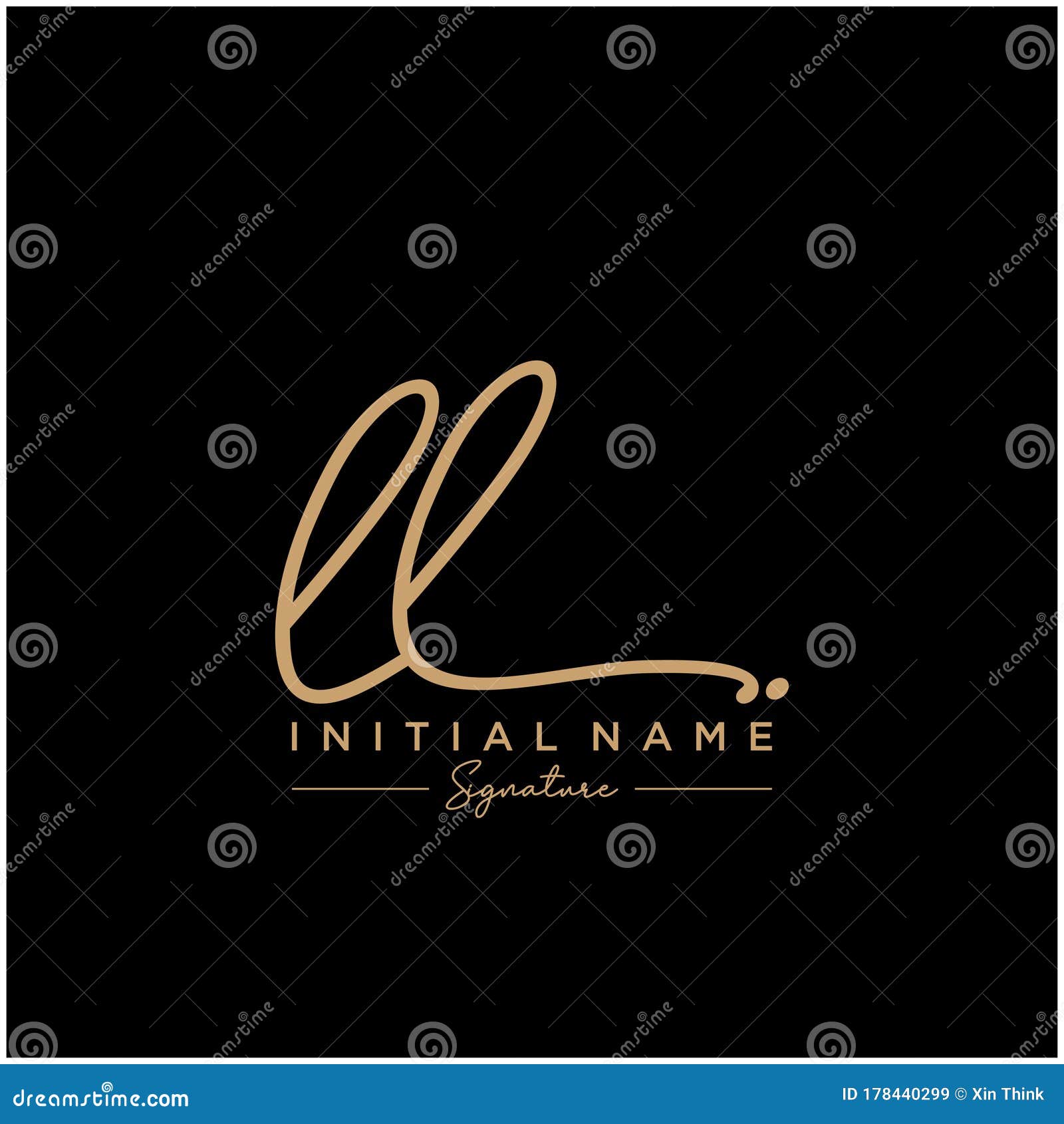 Letter LL Signature Logo Template Vector Stock Vector - Illustration of ...