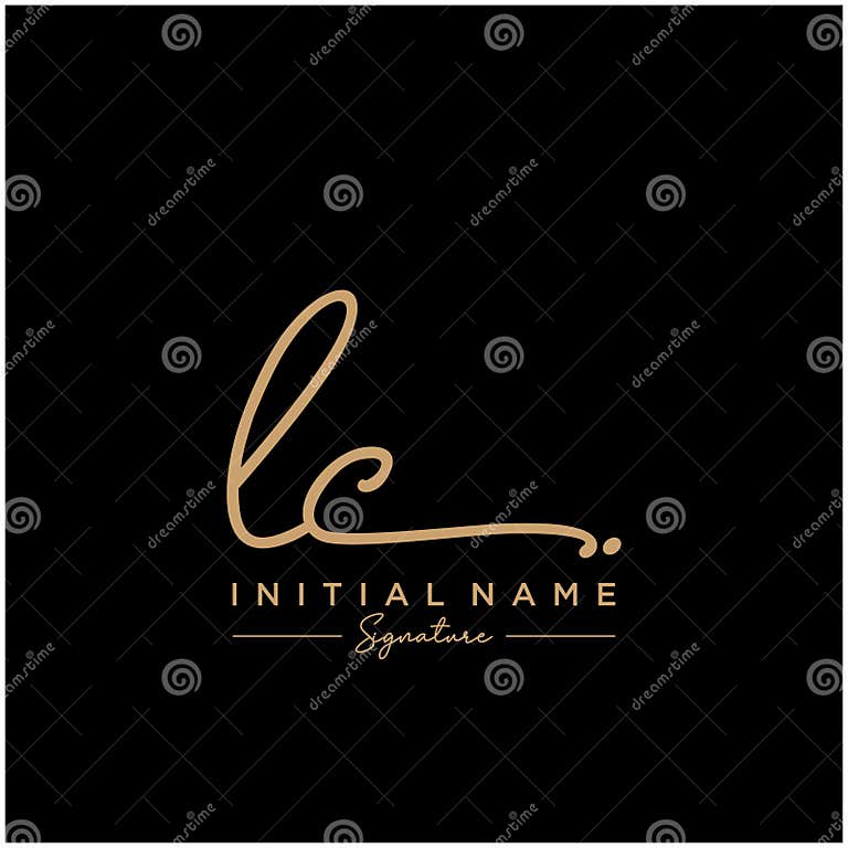 Letter LC Signature Logo Template Vector Stock Vector - Illustration of ...
