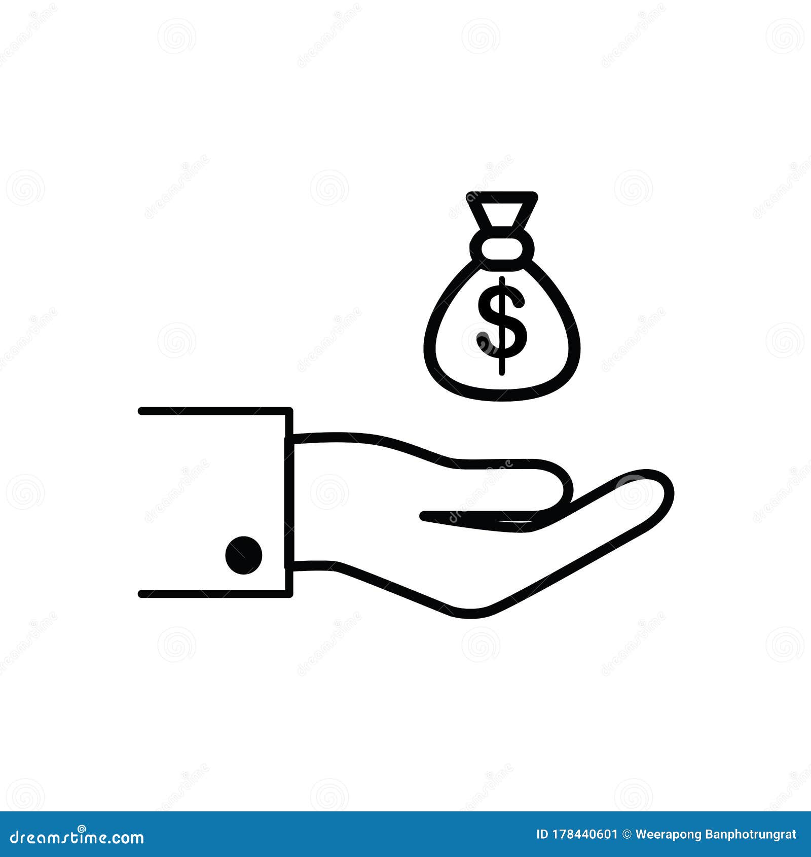 Money, Passive Income with Online Business Stock Vector - Illustration ...