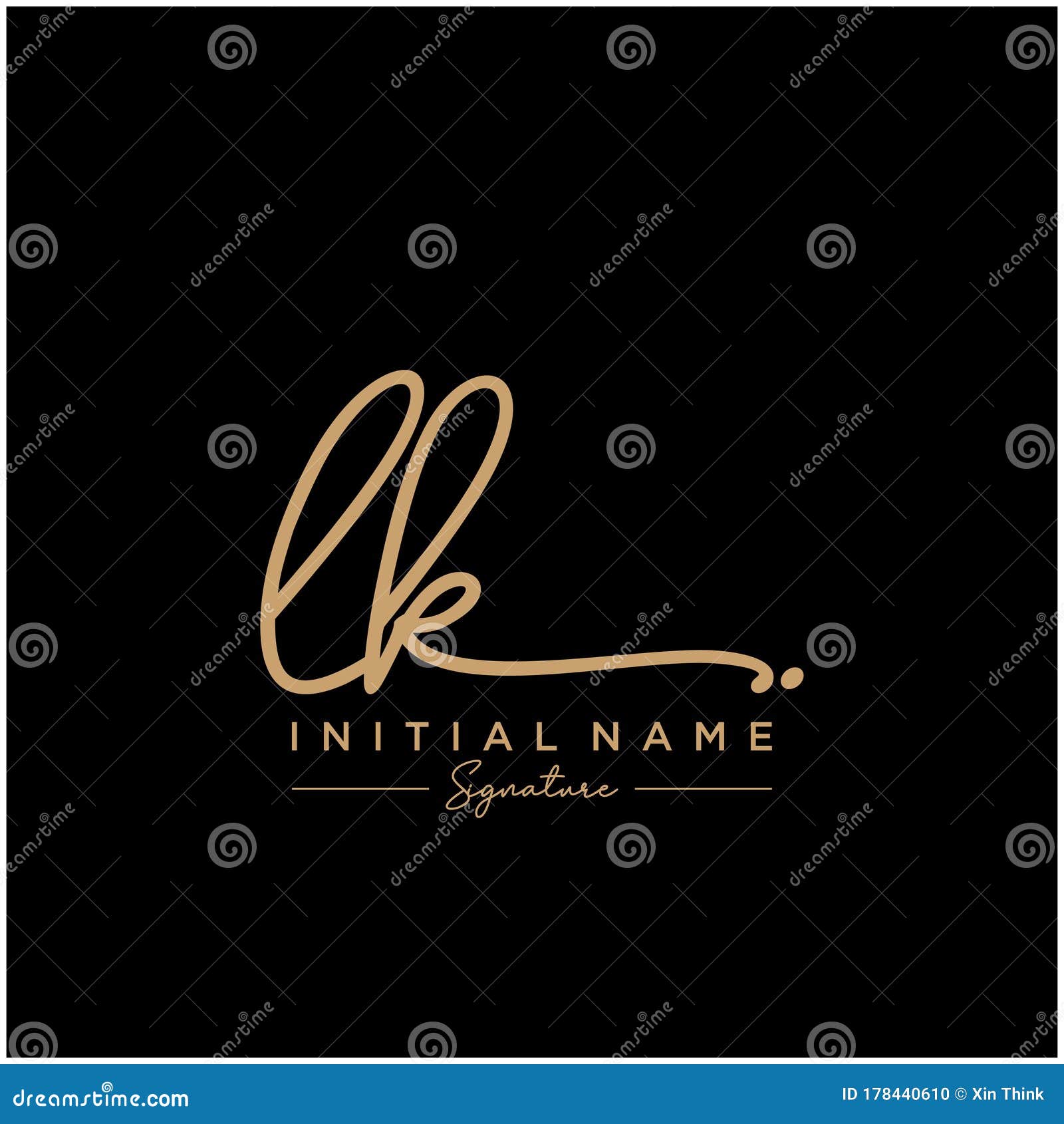 Letter LK Signature Logo Template Vector Stock Vector - Illustration of ...