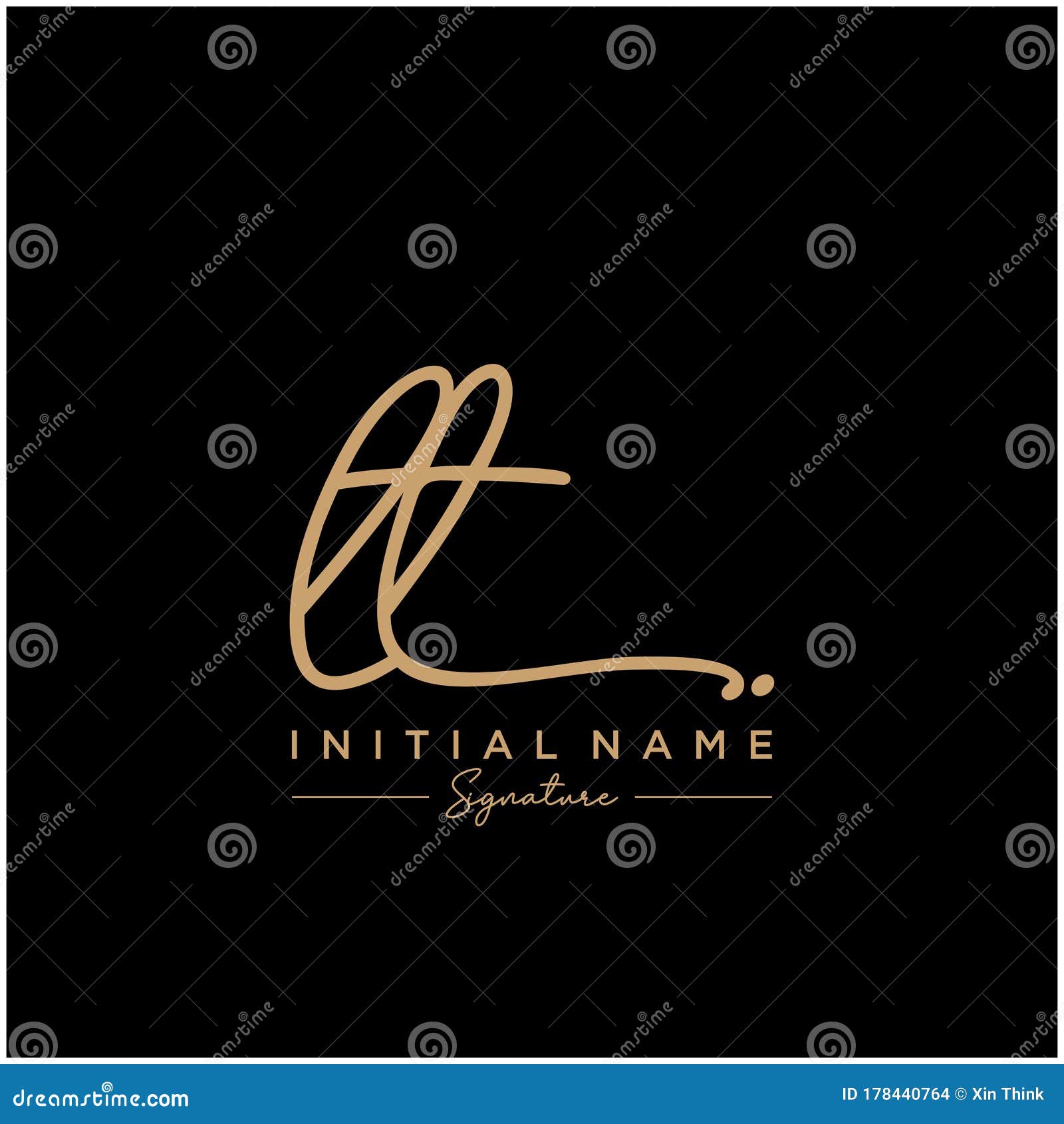 Letter LT Signature Logo Template Vector Stock Vector - Illustration of ...