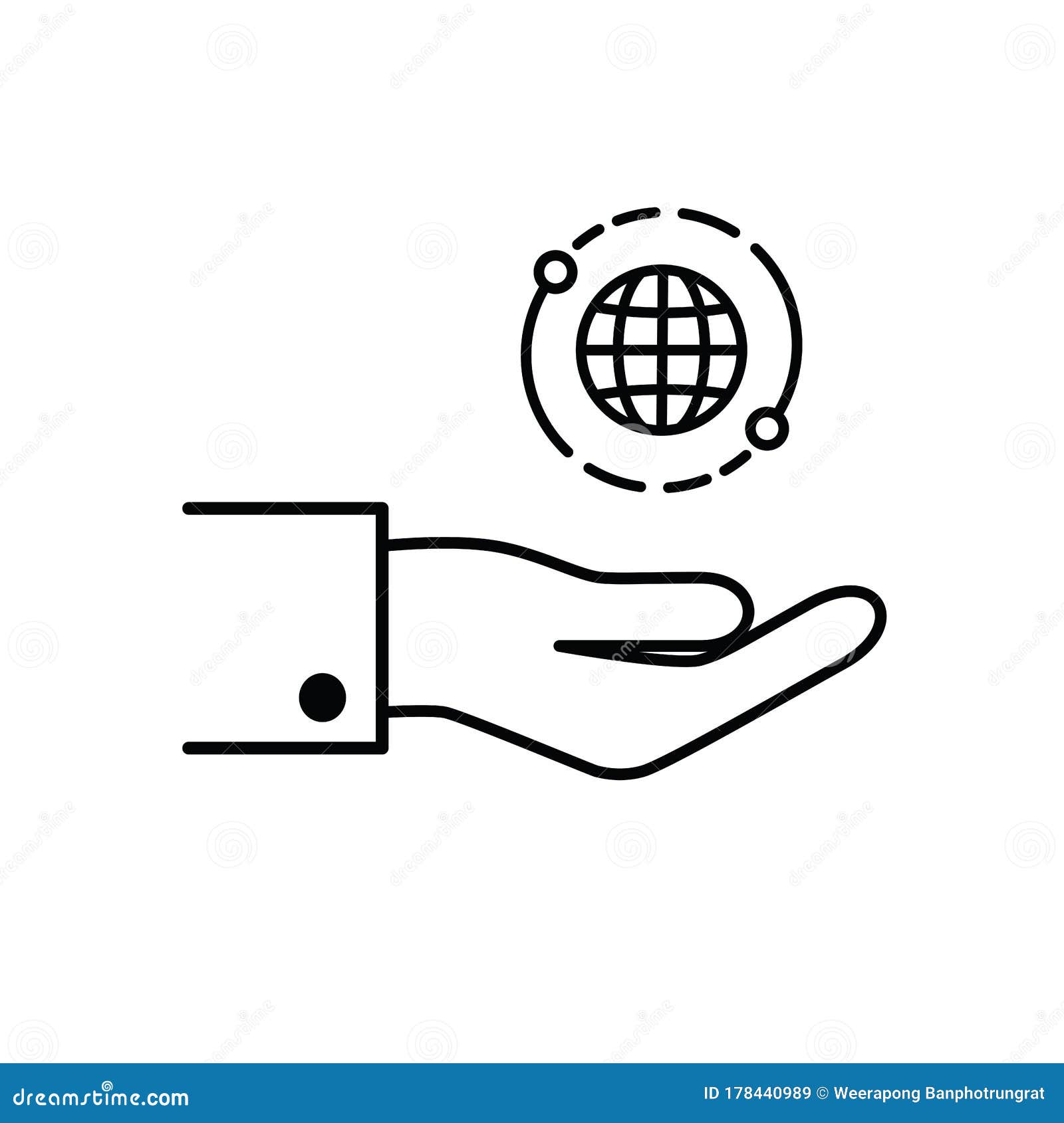 Globalization, Give a Hand To the World. Stock Vector - Illustration of ...