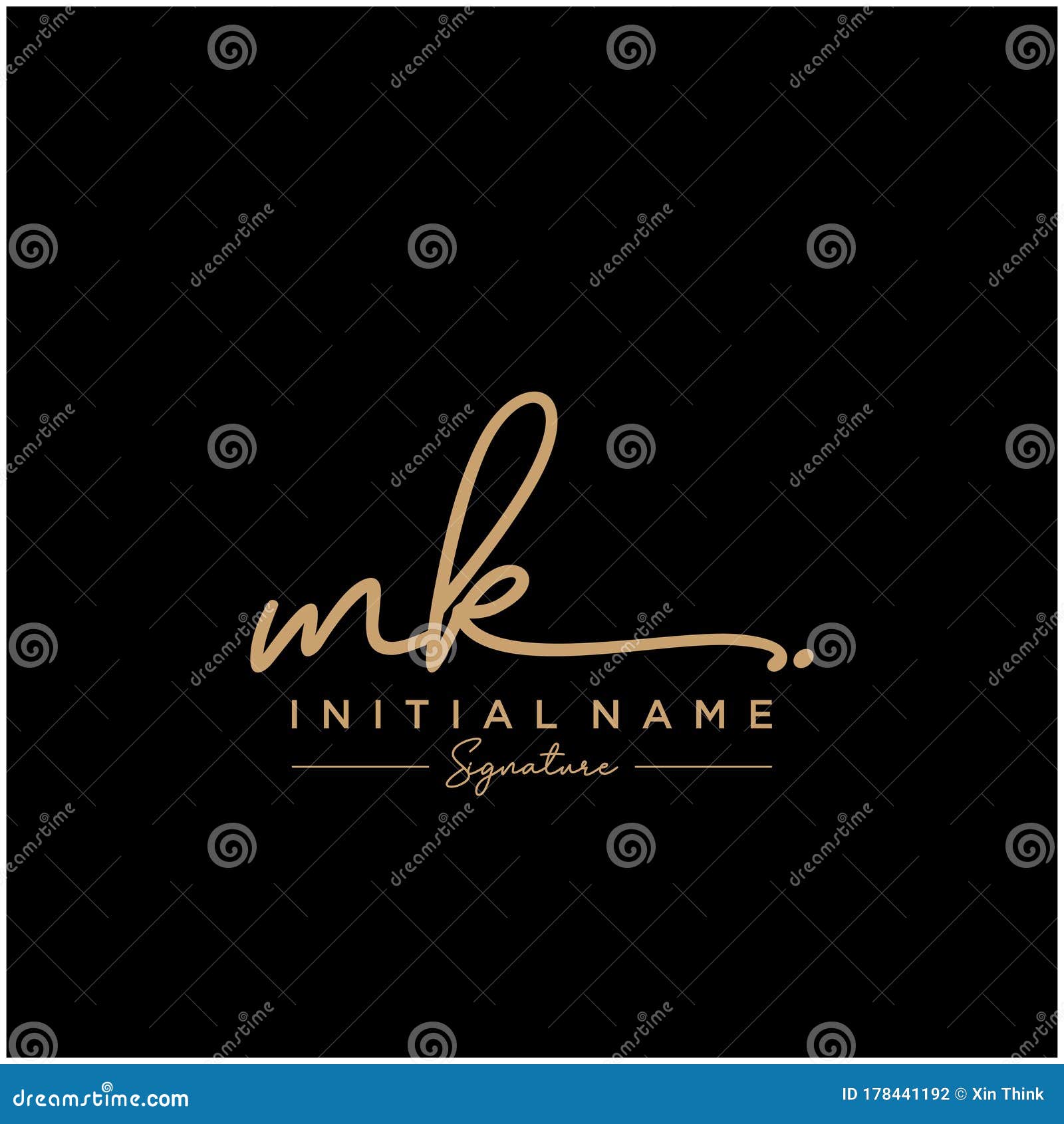 Letter MK Signature Logo Template Vector Stock Vector - Illustration of ...