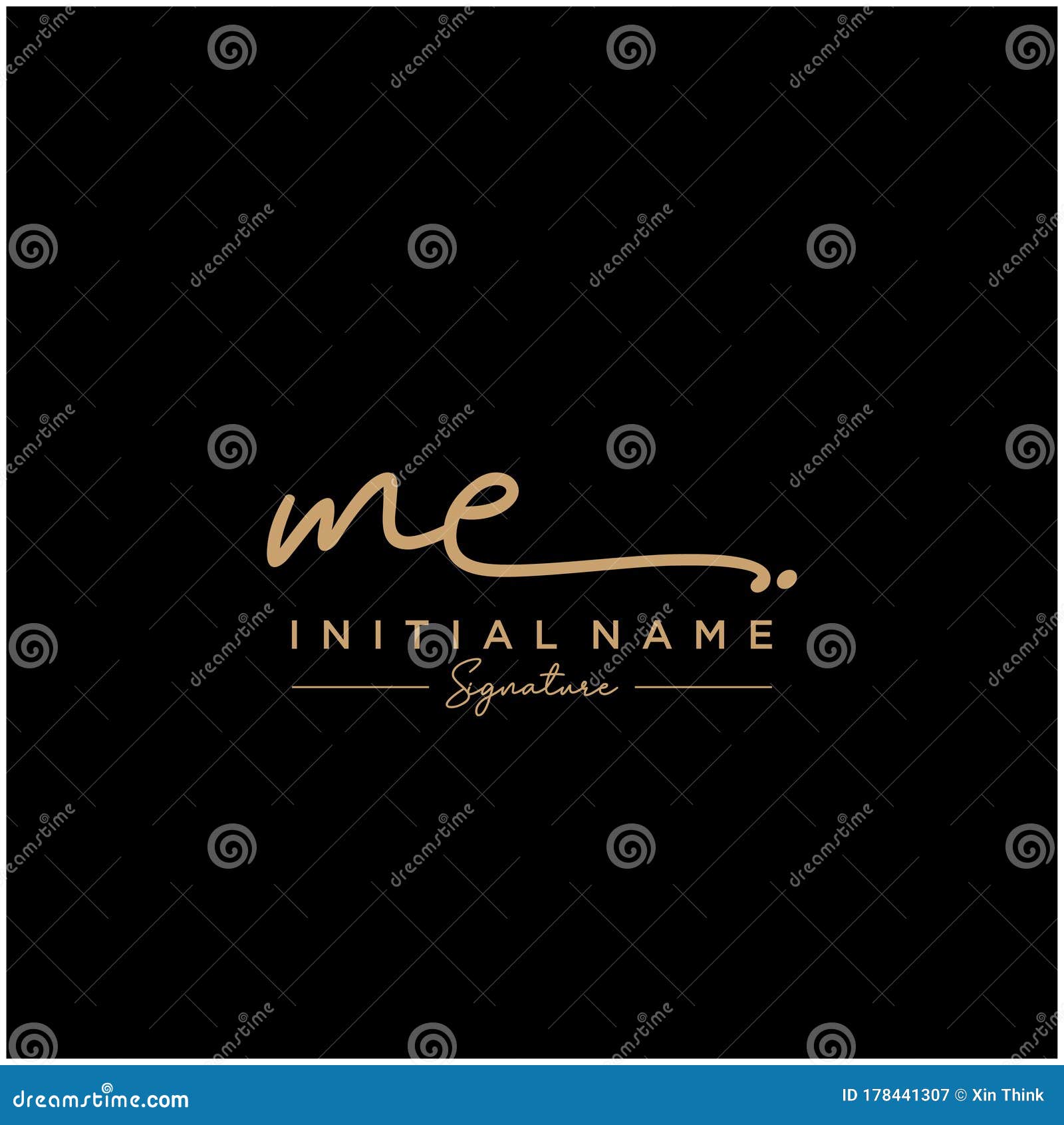 Letter ME Signature Logo Template Vector Stock Vector - Illustration of ...