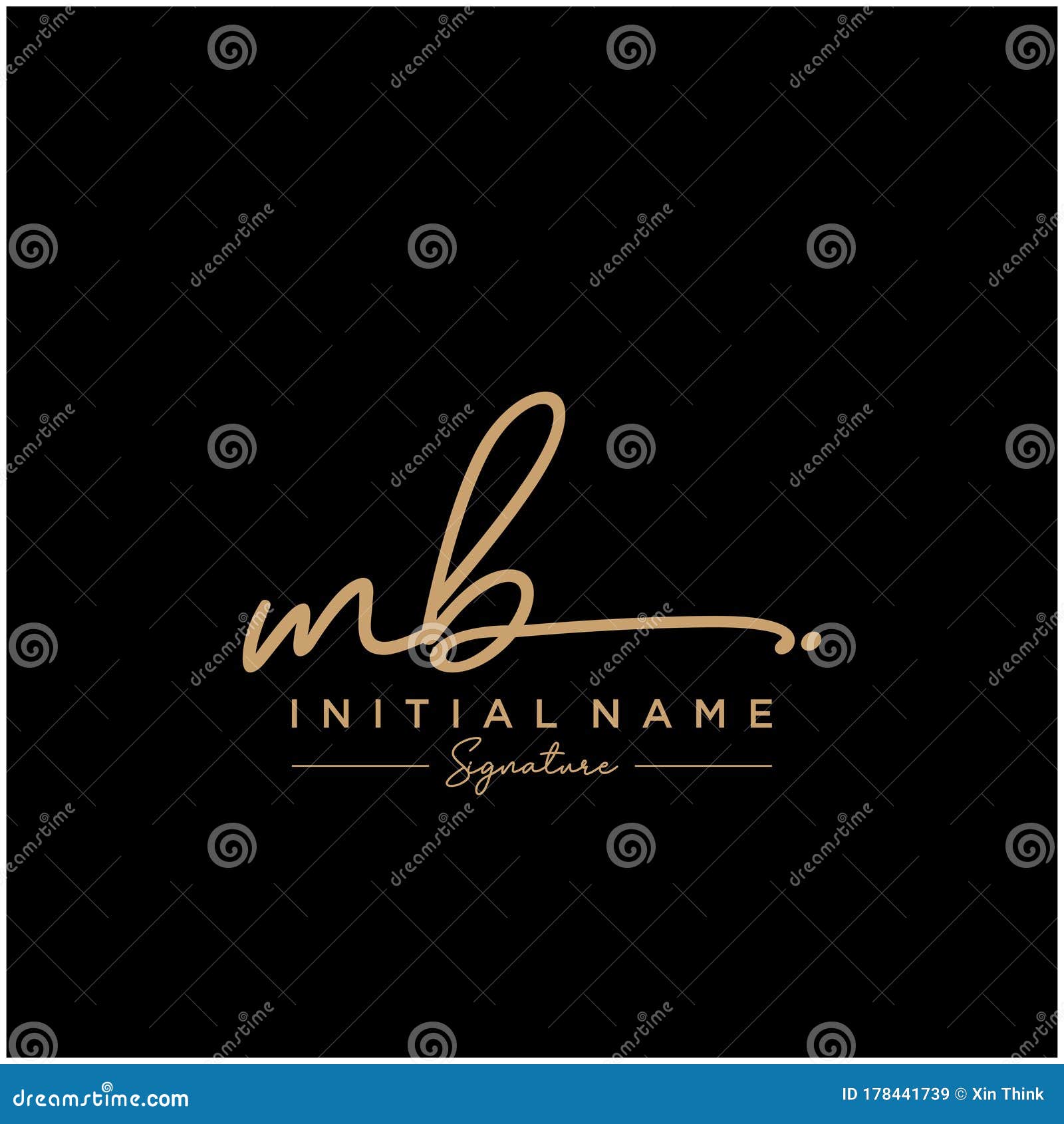 Letter MB Signature Logo Template Vector Stock Vector - Illustration of ...