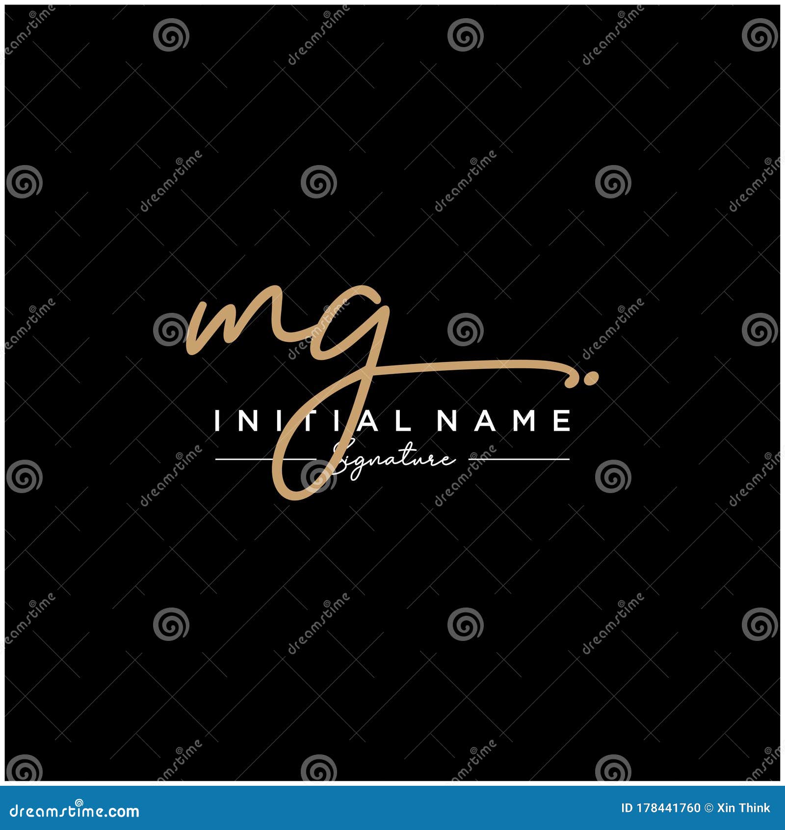 Letter MG Signature Logo Template Vector Stock Vector - Illustration of ...