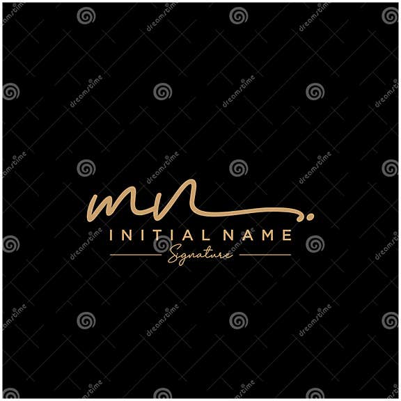Letter MN Signature Logo Template Vector Stock Vector - Illustration of ...