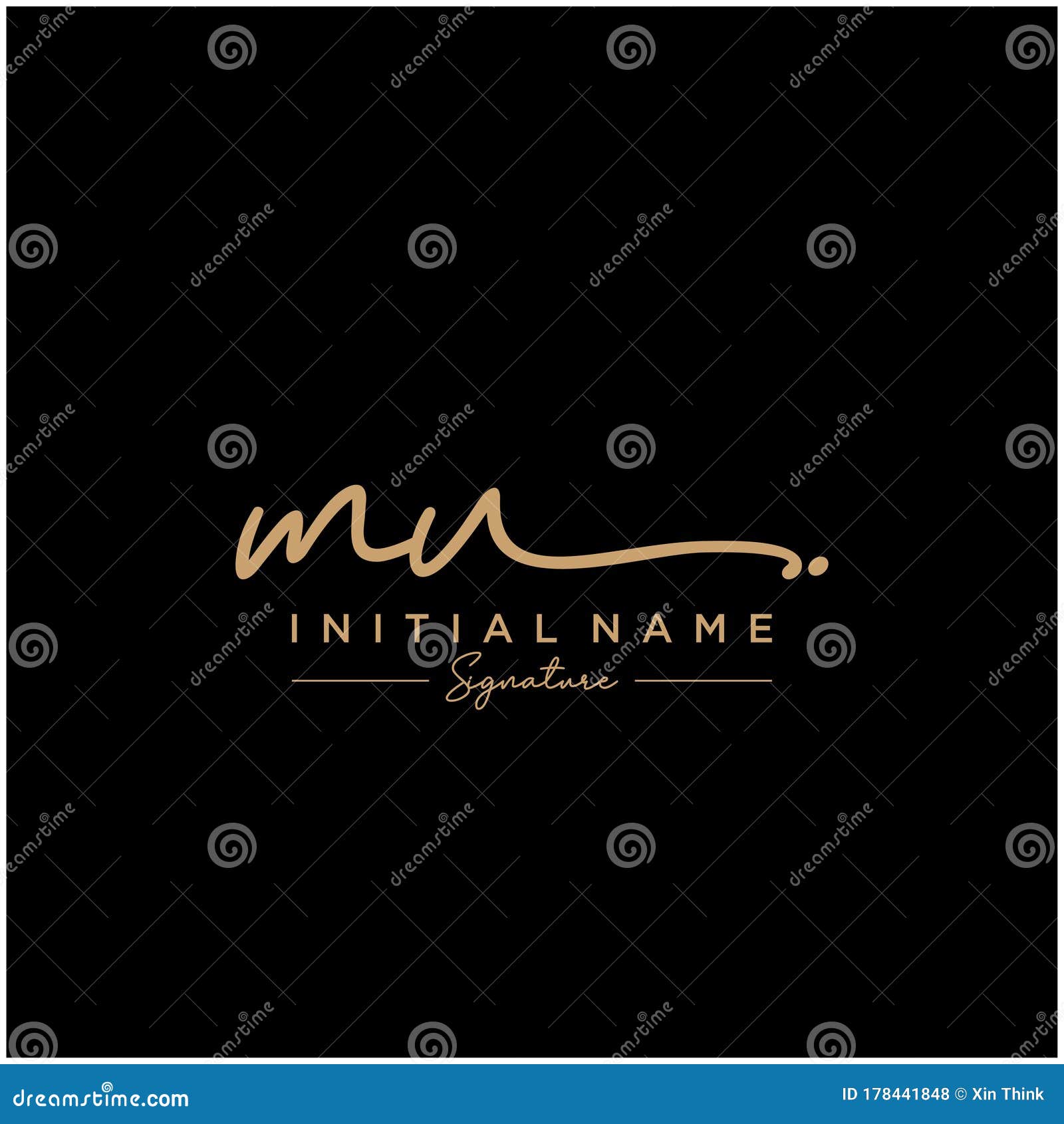 Letter MU Signature Logo Template Vector Stock Vector - Illustration of ...