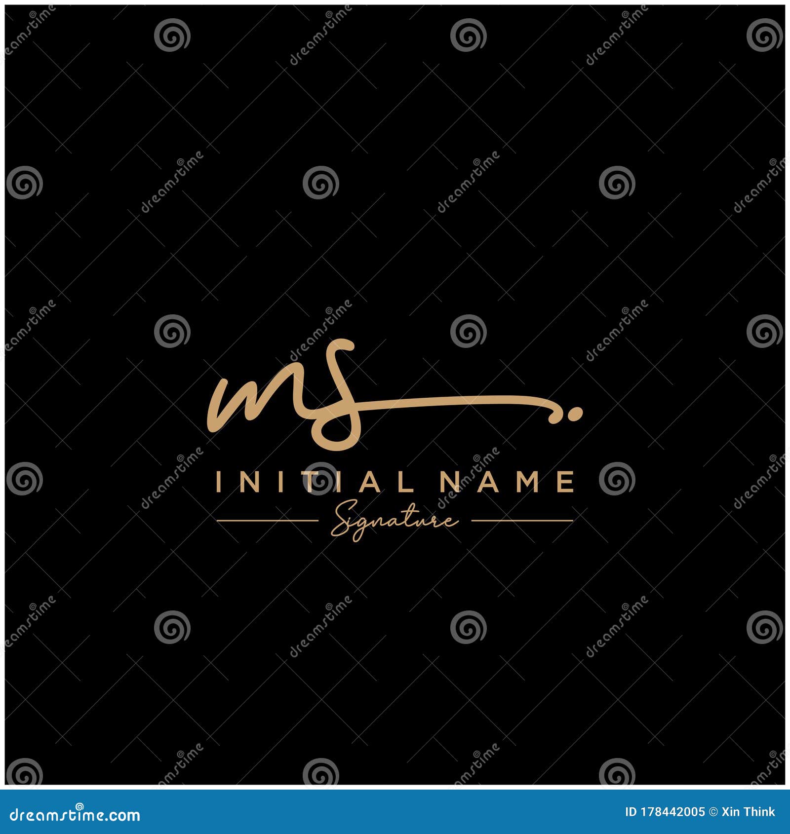 Letter MS Signature Logo Template Vector Stock Vector - Illustration of ...