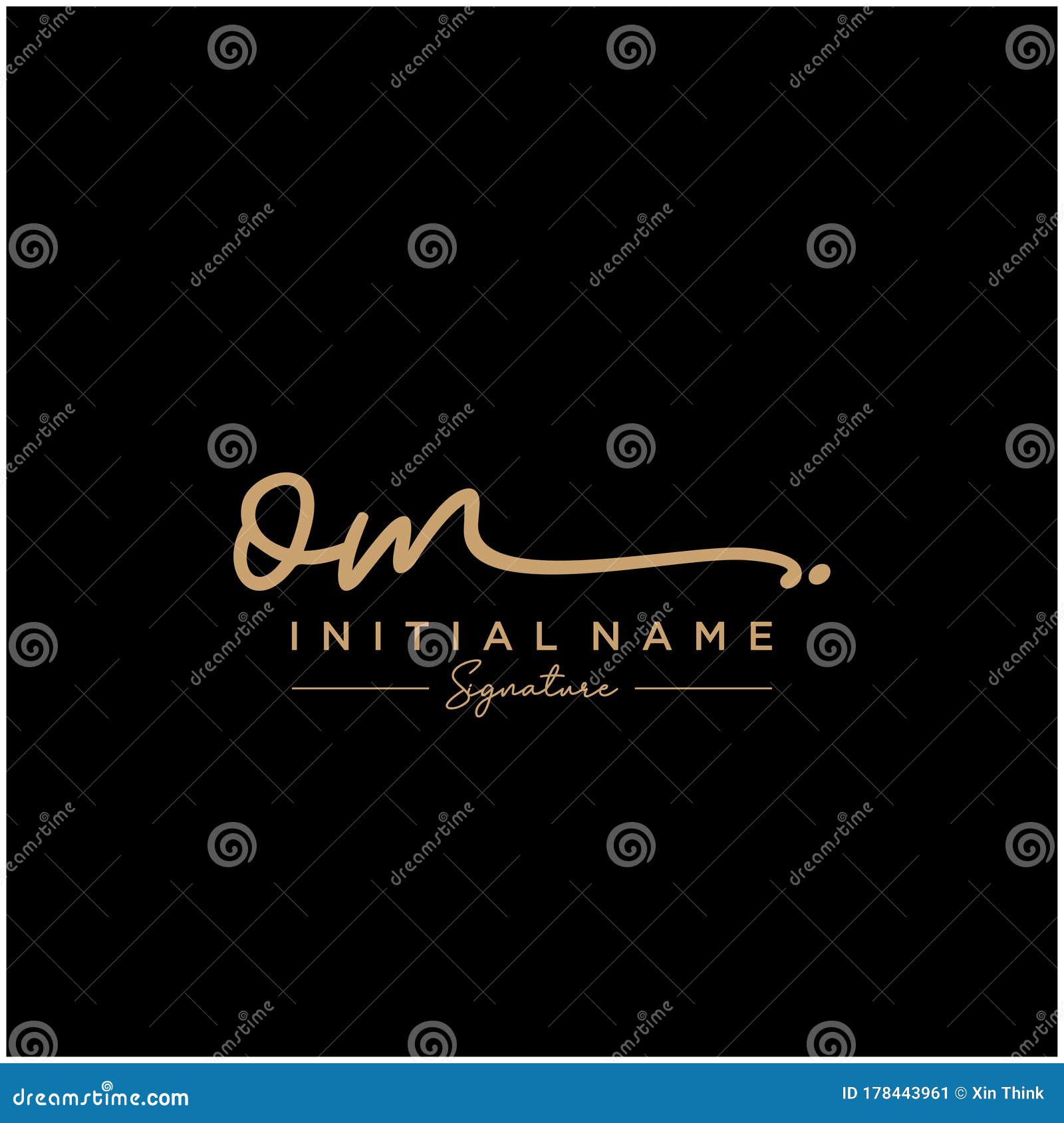 Letter OM Signature Logo Template Vector Stock Vector - Illustration of ...