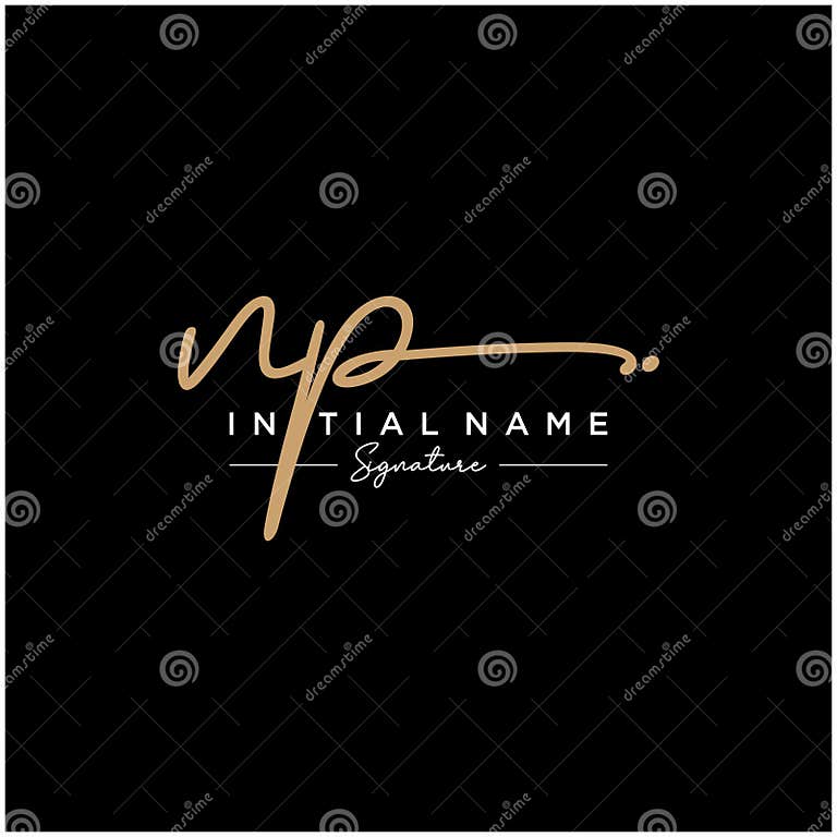 Letter NP Signature Logo Template Vector Stock Vector - Illustration of ...