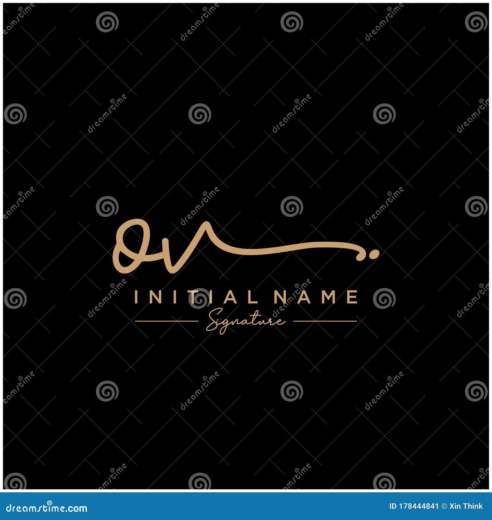 Letter OV Signature Logo Template Vector Stock Vector - Illustration of ...