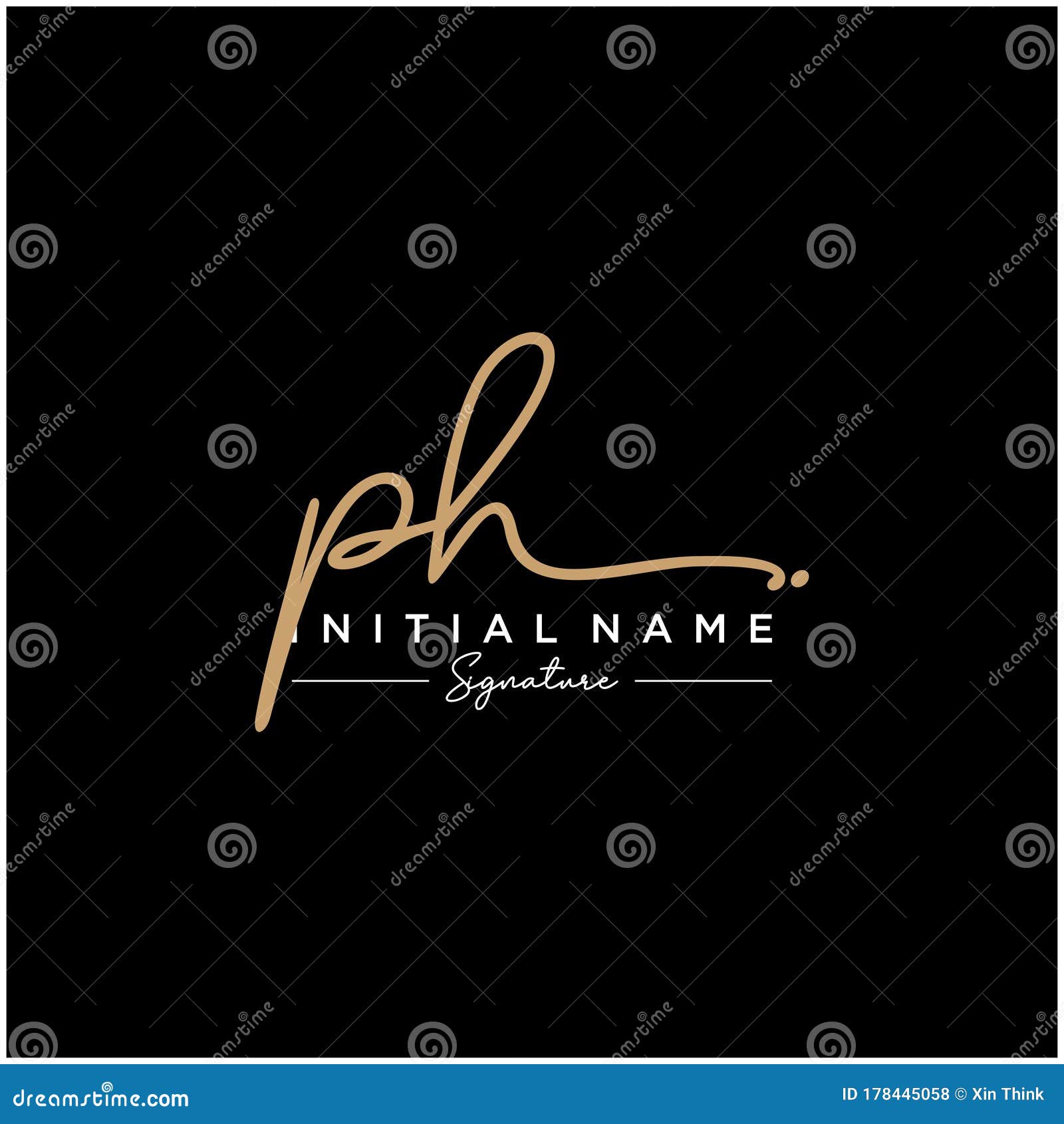 Letter PH Signature Logo Template Vector Stock Vector - Illustration of ...