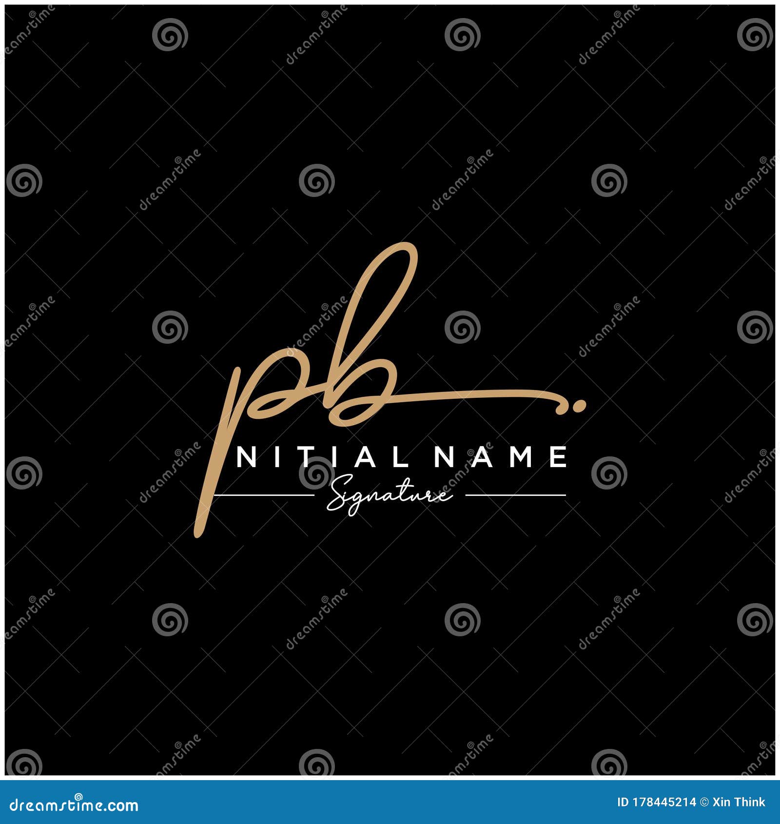 Letter PB Signature Logo Template Vector Stock Vector - Illustration of ...