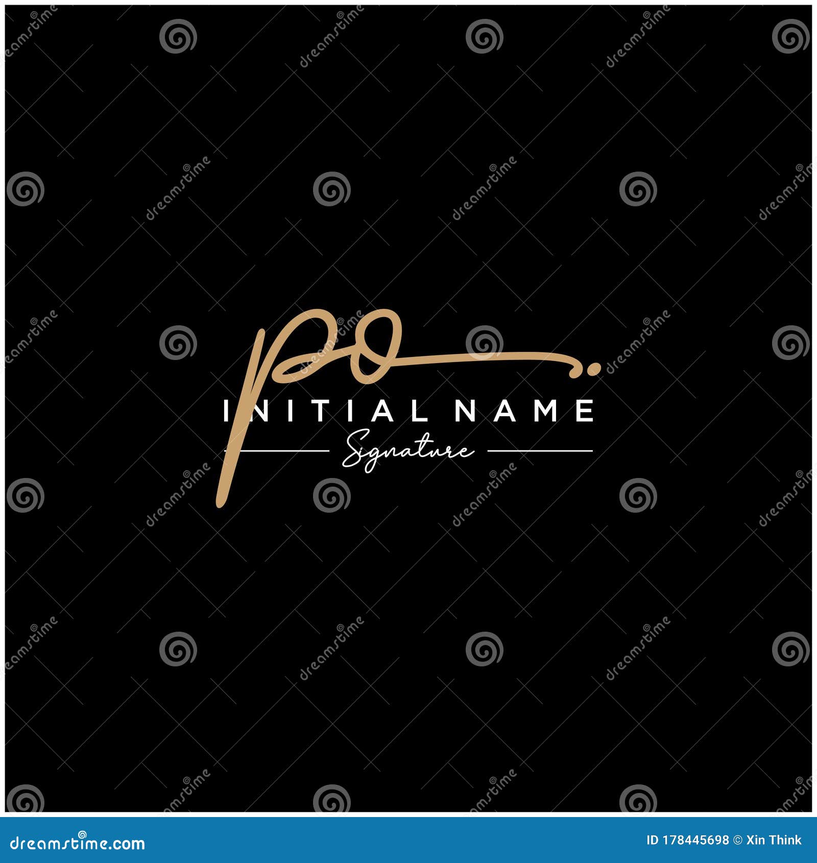 Letter PO Signature Logo Template Vector Stock Vector - Illustration of ...