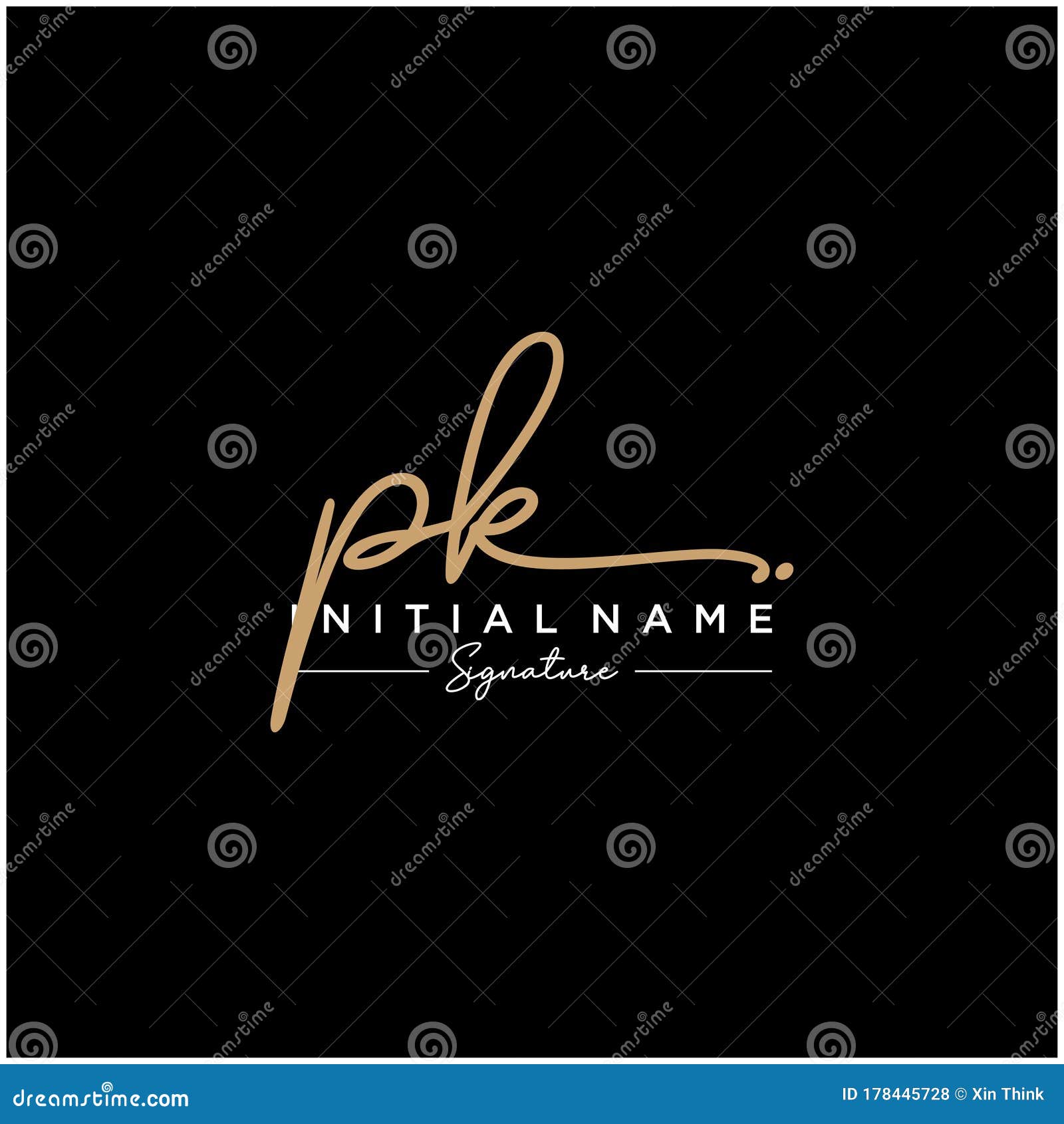 Letter PK Signature Logo Template Vector Stock Vector - Illustration of ...
