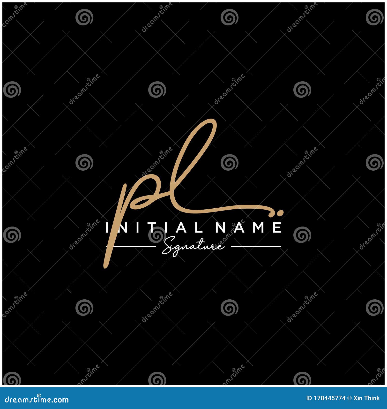 Letter PL Signature Logo Template Vector Stock Vector - Illustration of ...