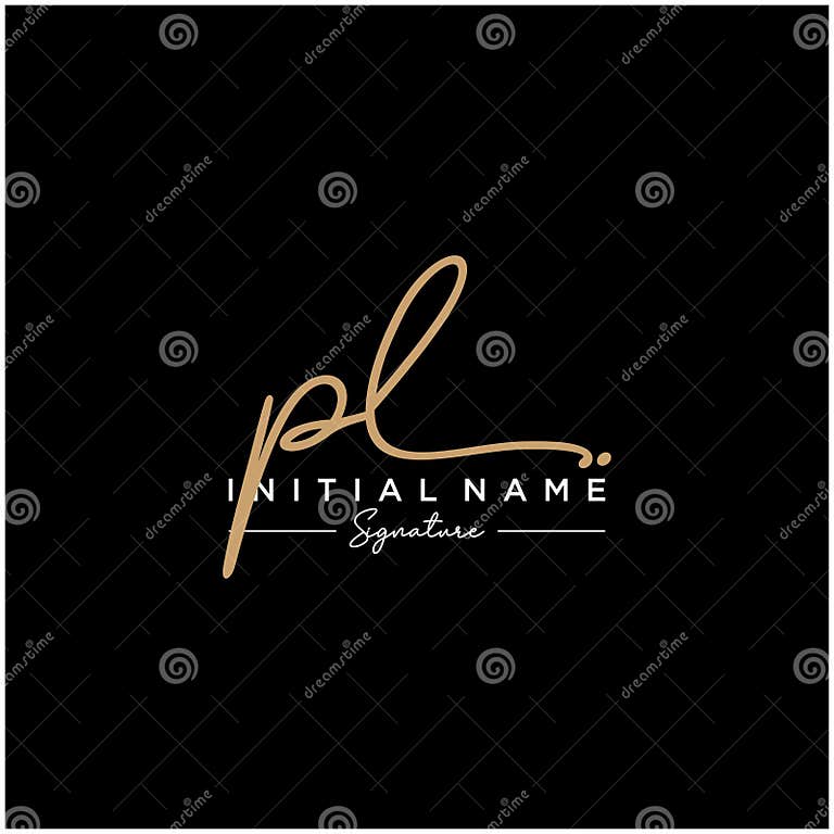 Letter PL Signature Logo Template Vector Stock Vector - Illustration of ...