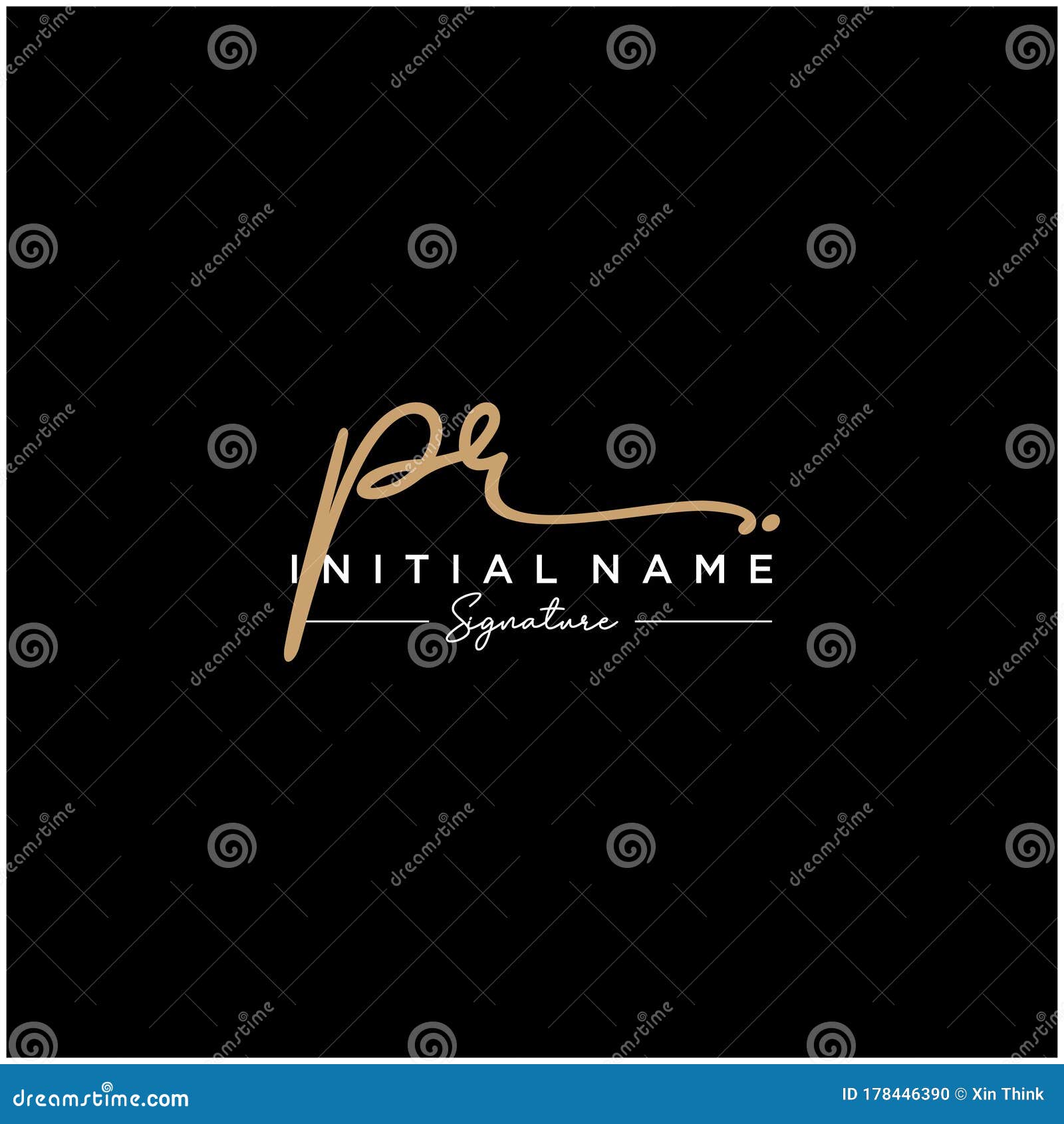 Letter PR Signature Logo Template Vector Stock Vector - Illustration of ...