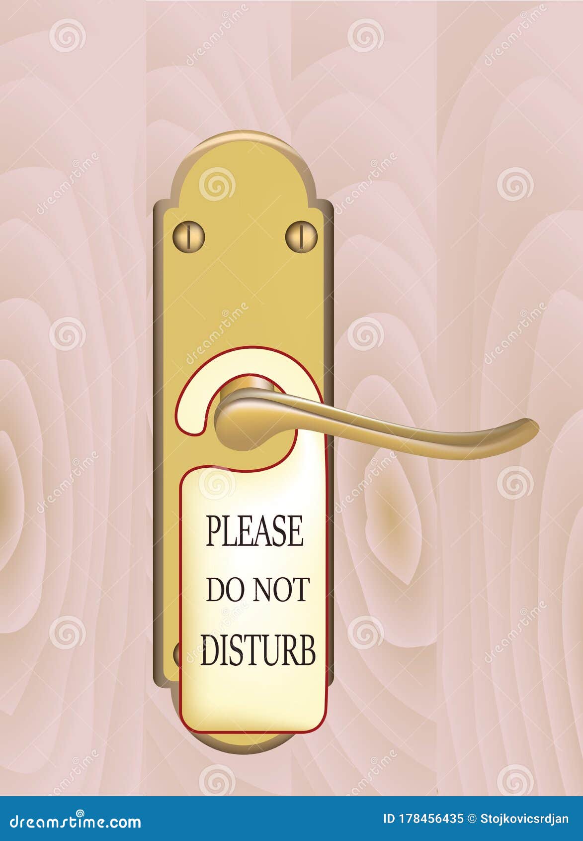 Please Do Not Disturb Sign on Door Handle Stock Vector - Illustration ...