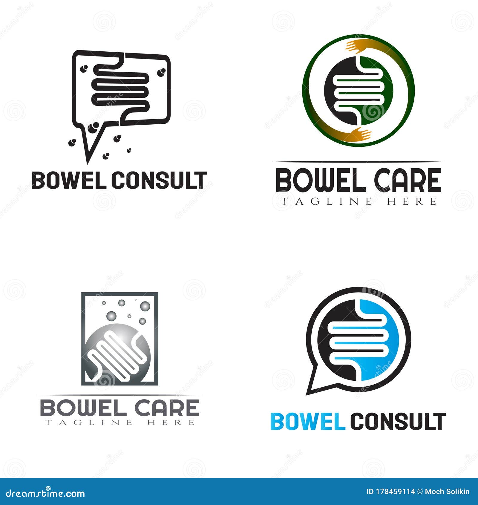 Human Intestinal Icon. Logo of the Large Intestine or Small Intestine ...