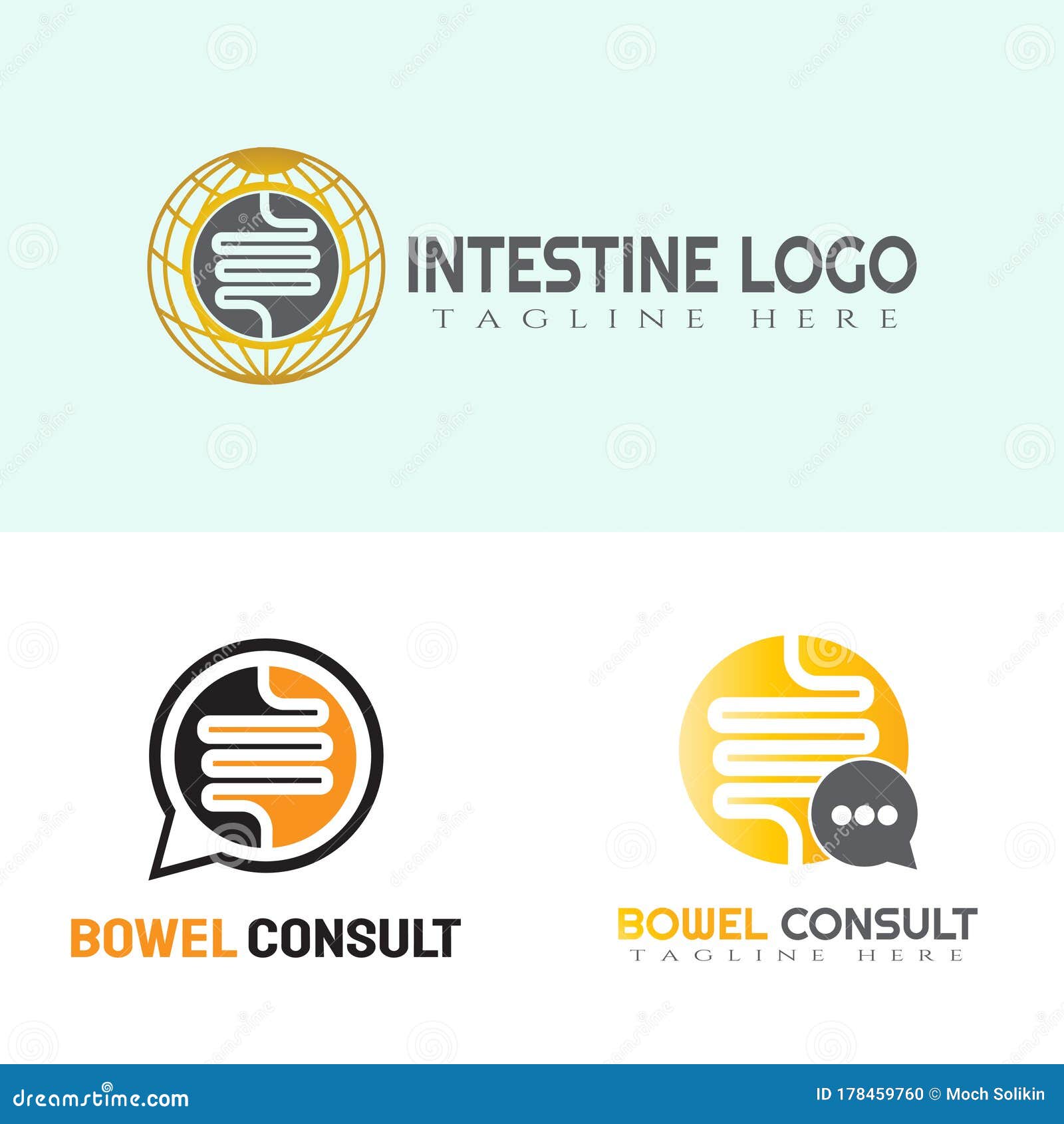Human Intestinal Icon. Logo of the Large Intestine or Small Intestine ...