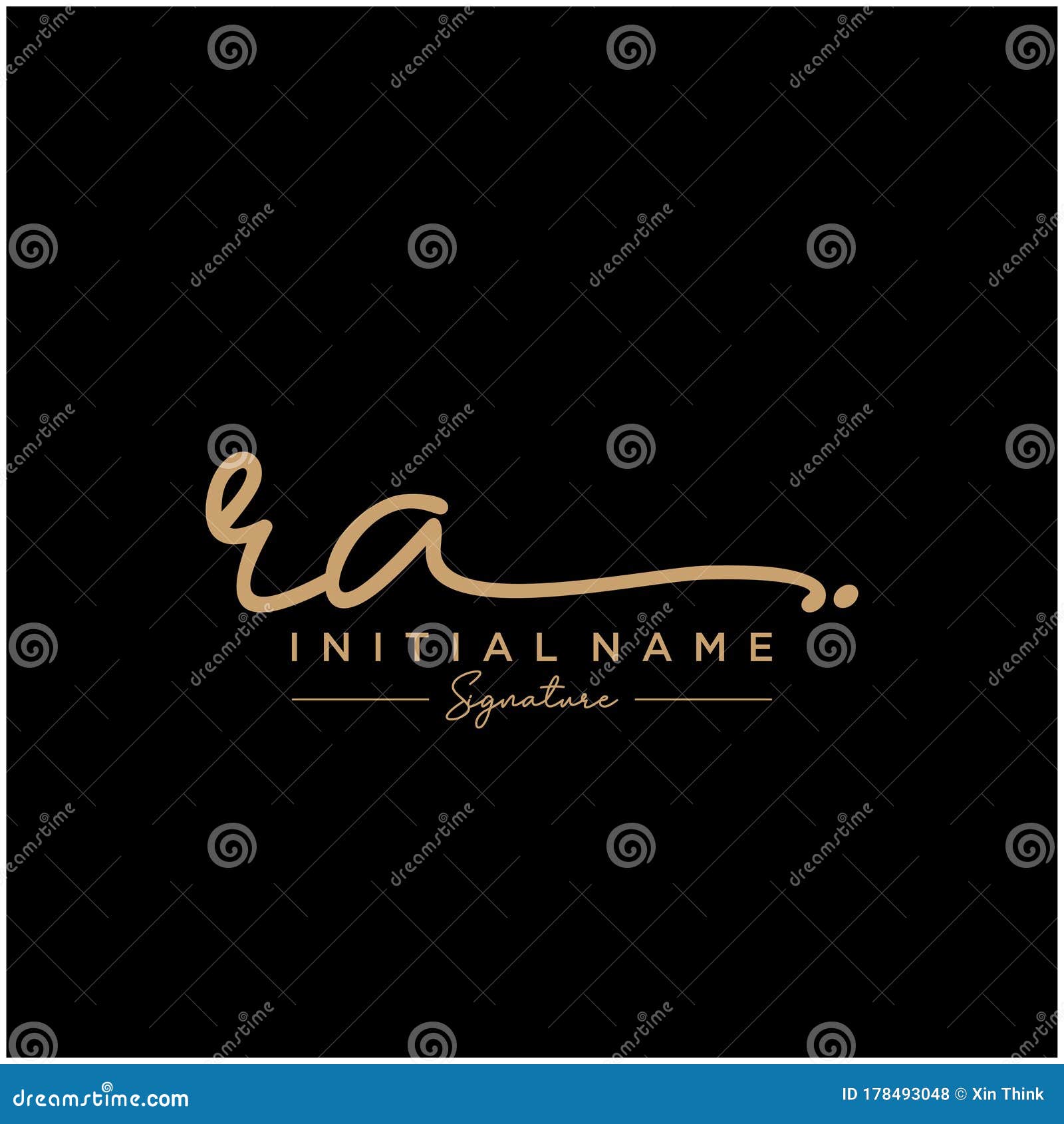 Letter RA Signature Logo Template Vector Stock Vector - Illustration of ...