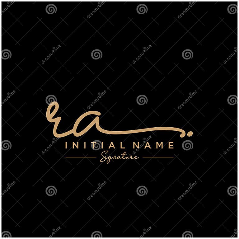 Letter RA Signature Logo Template Vector Stock Vector - Illustration of ...
