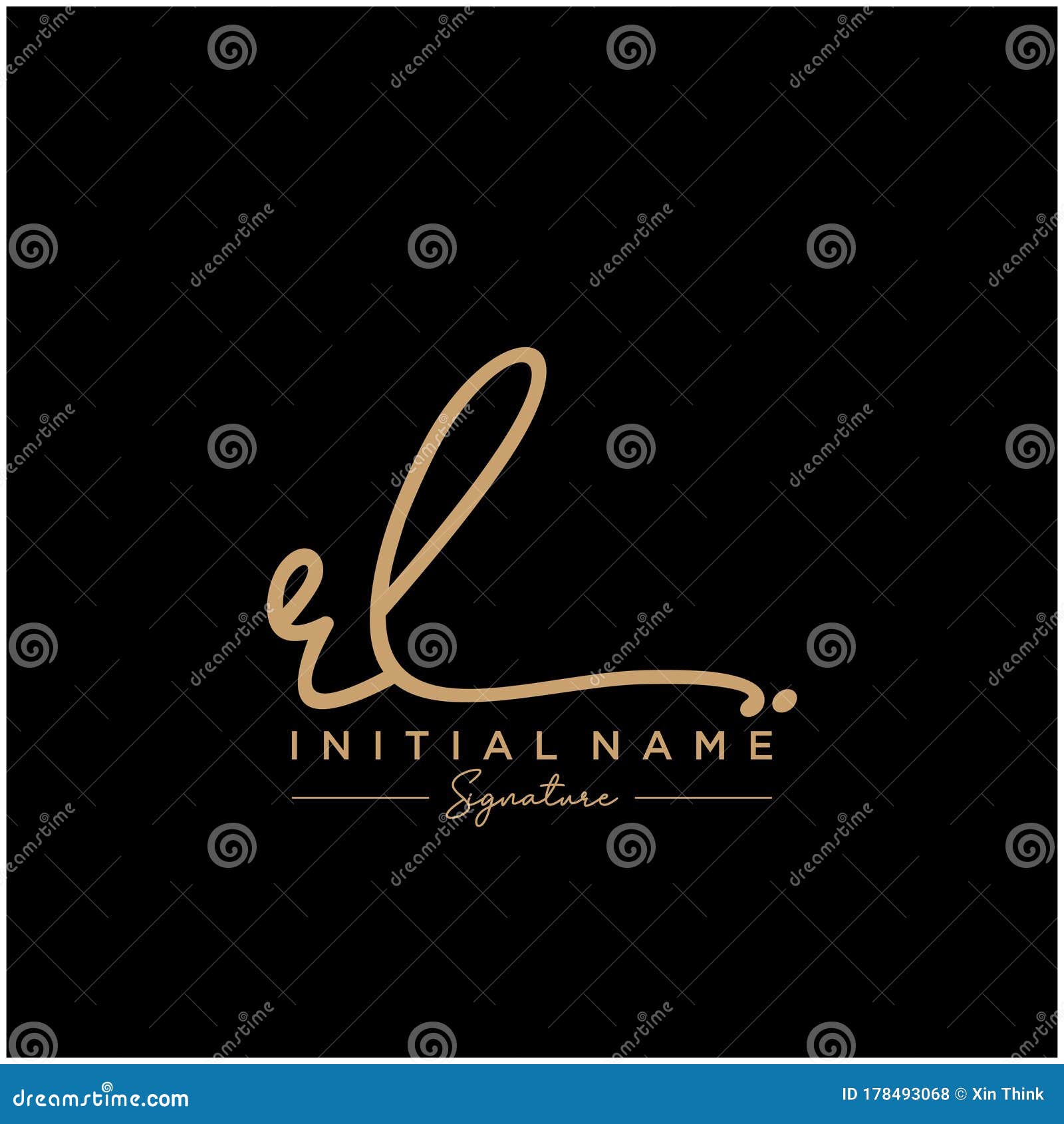 Letter RL Signature Logo Template Vector Stock Vector - Illustration of ...