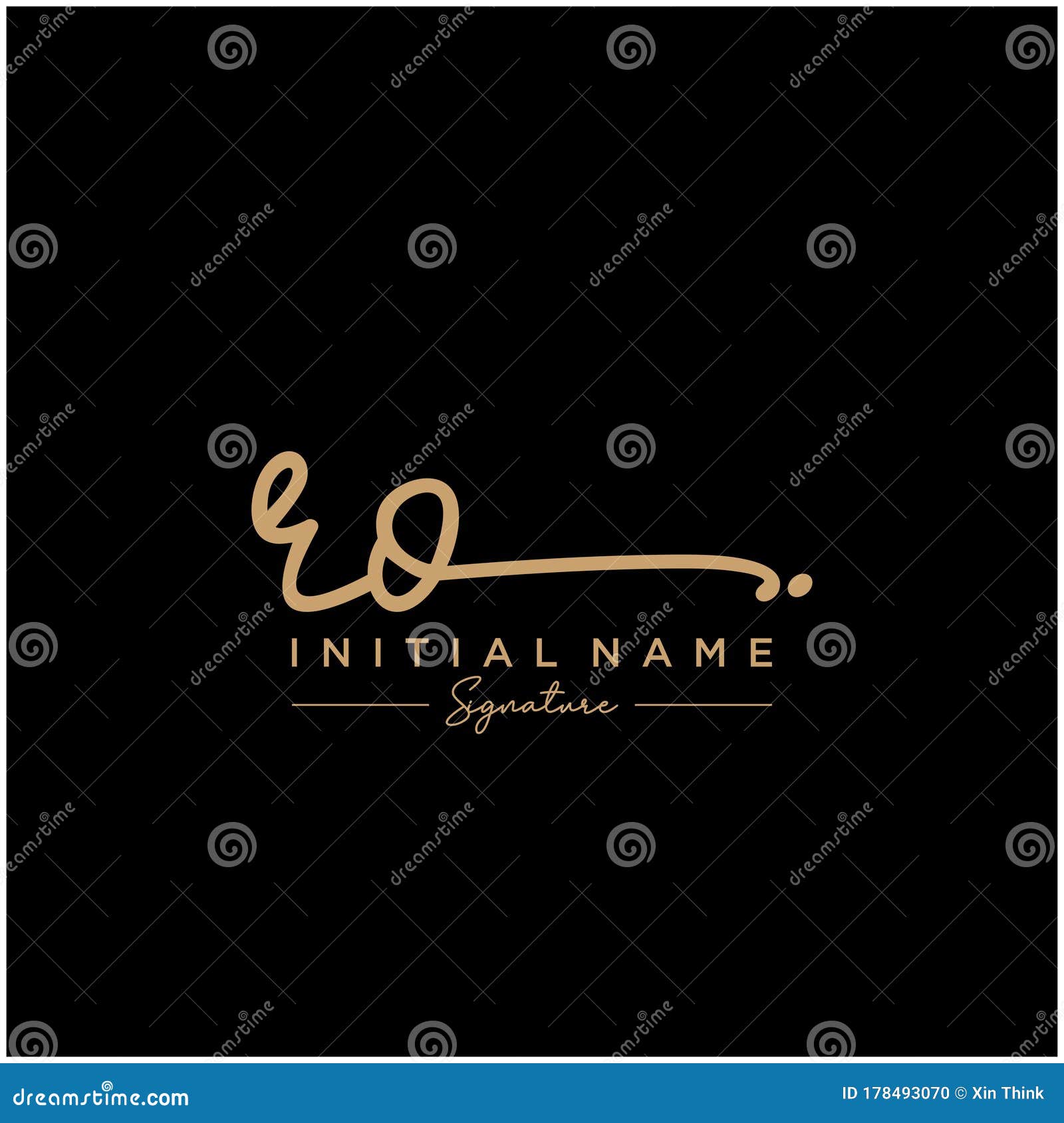 Letter RO Signature Logo Template Vector Stock Vector - Illustration of ...