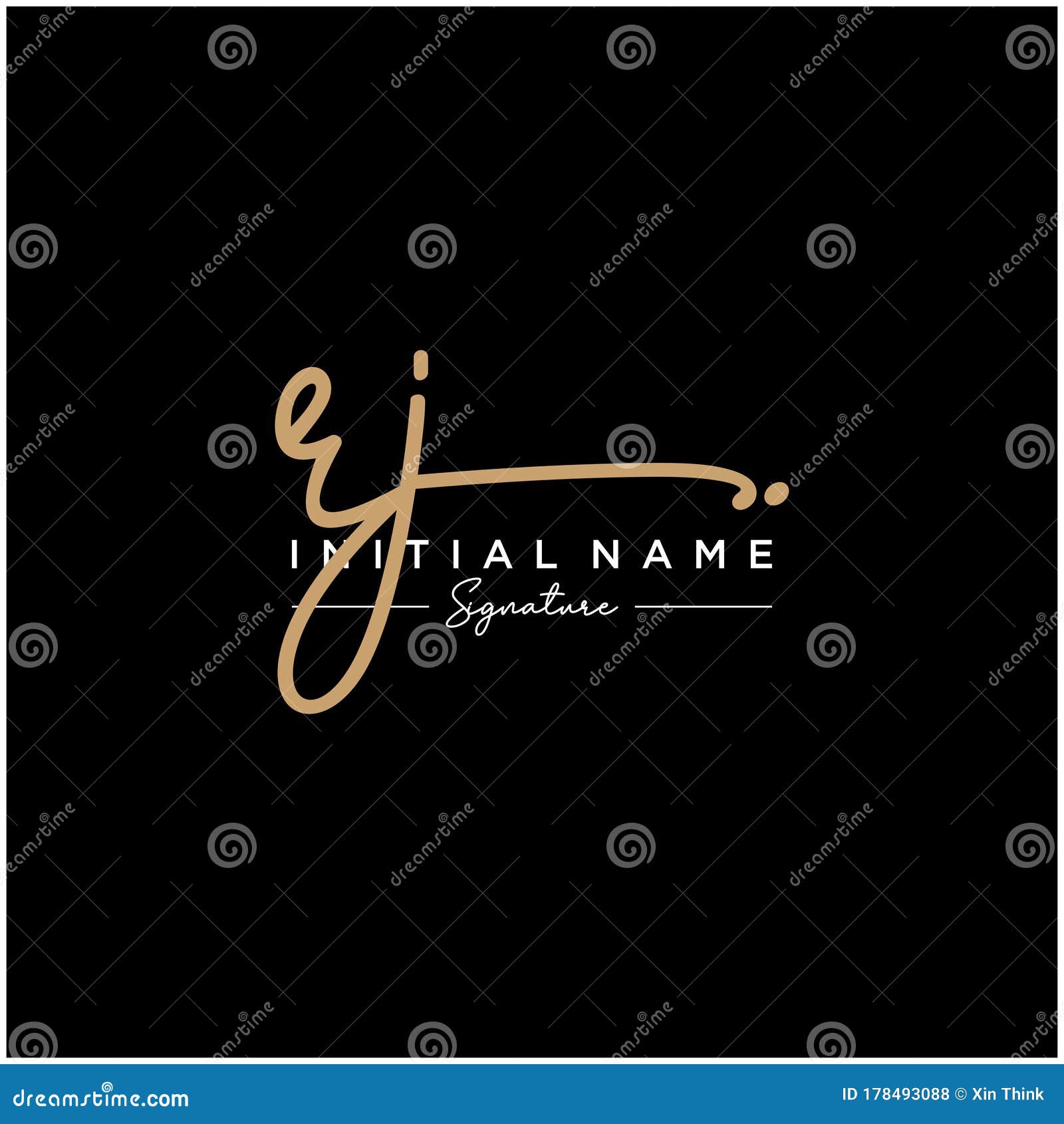 Letter RJ Signature Logo Template Vector Stock Vector - Illustration of ...
