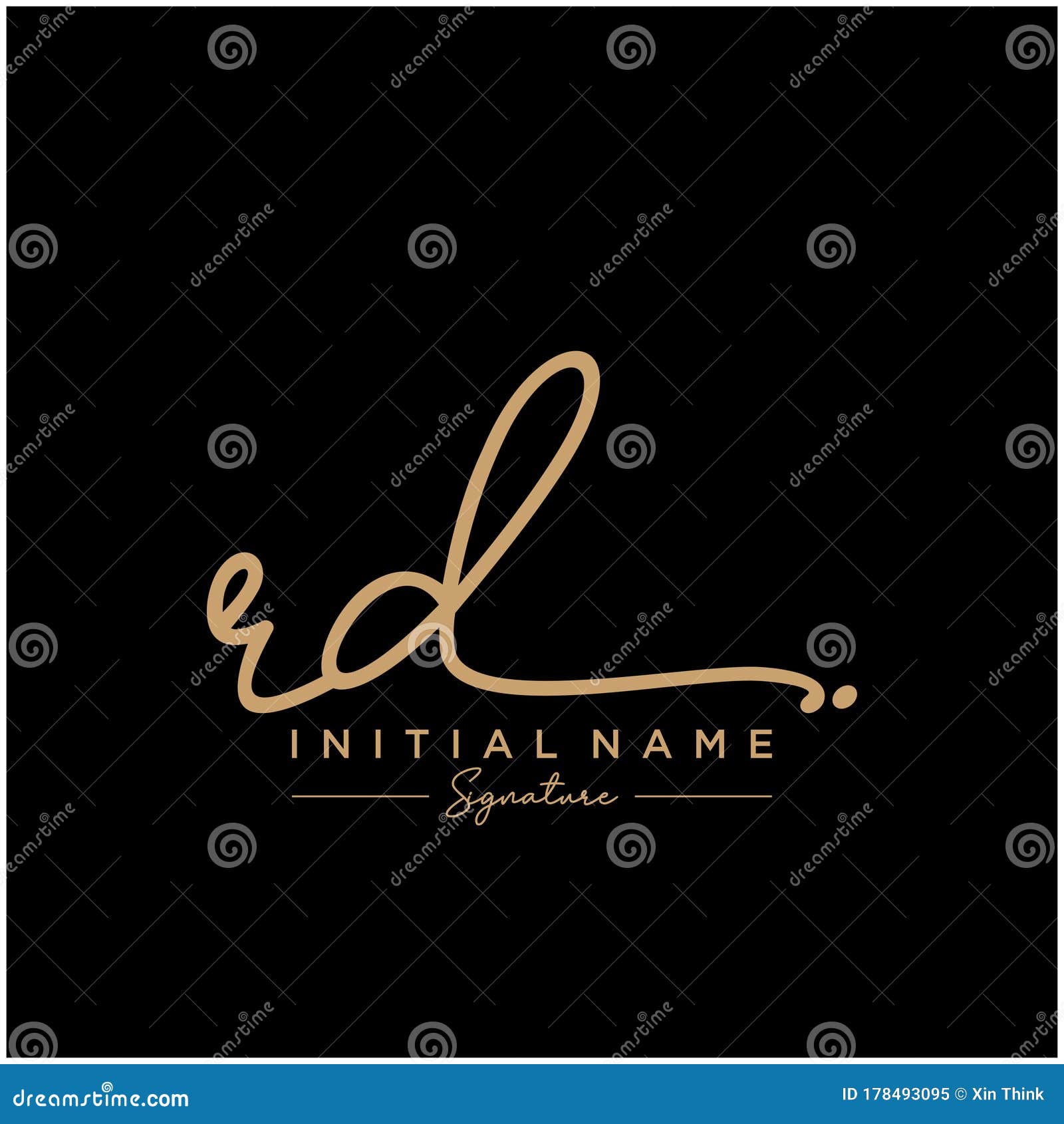 Letter RD Signature Logo Template Vector Stock Vector - Illustration of ...