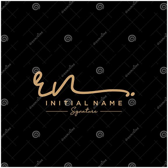 Letter RN Signature Logo Template Vector Stock Vector - Illustration of ...