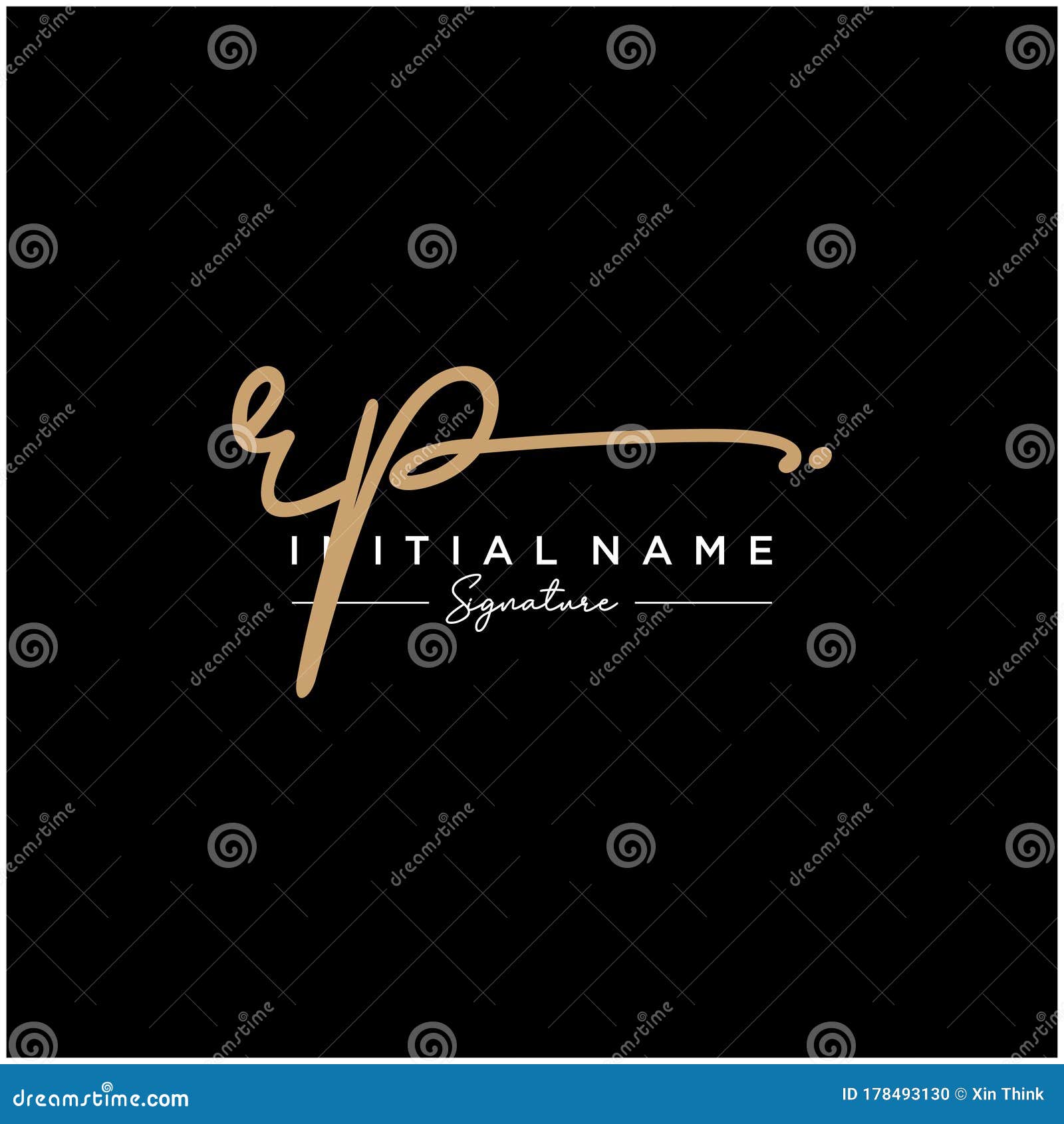 Letter RP Signature Logo Template Vector Stock Vector - Illustration of ...