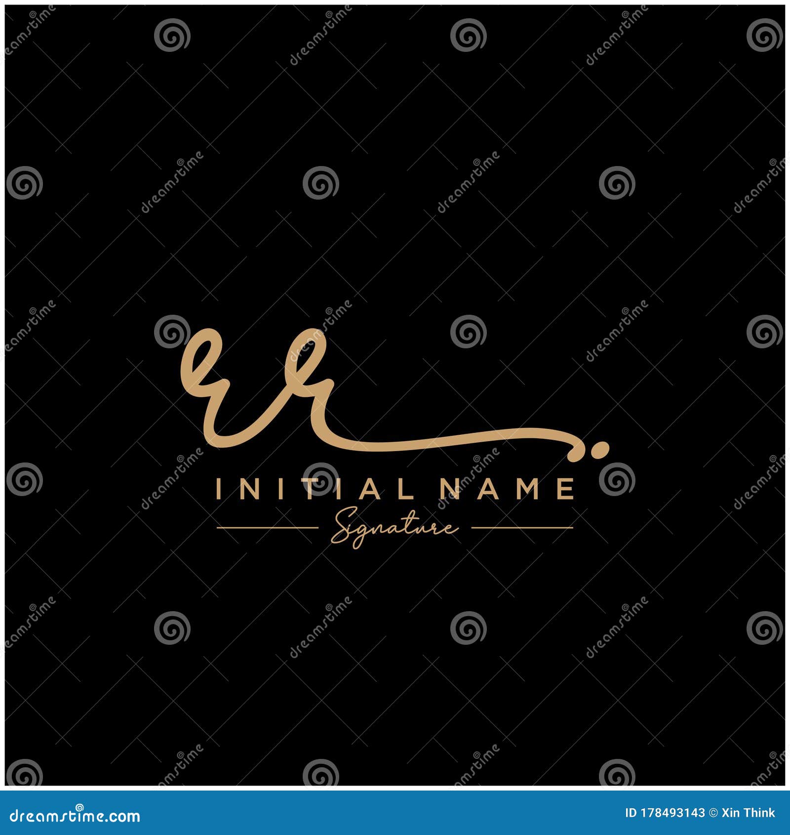 Letter RR Signature Logo Template Vector Stock Vector - Illustration of ...