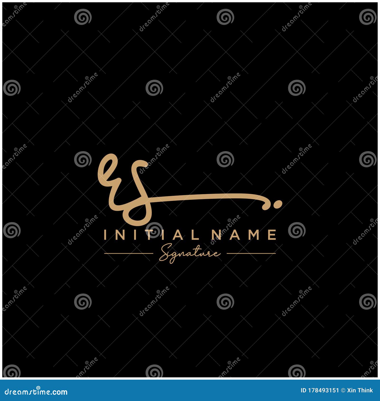 Letter RS Signature Logo Template Vector Stock Vector - Illustration of ...