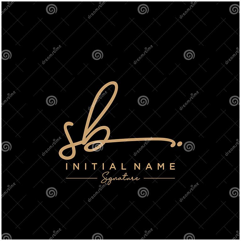 Letter SB Signature Logo Template Vector Stock Vector - Illustration of ...